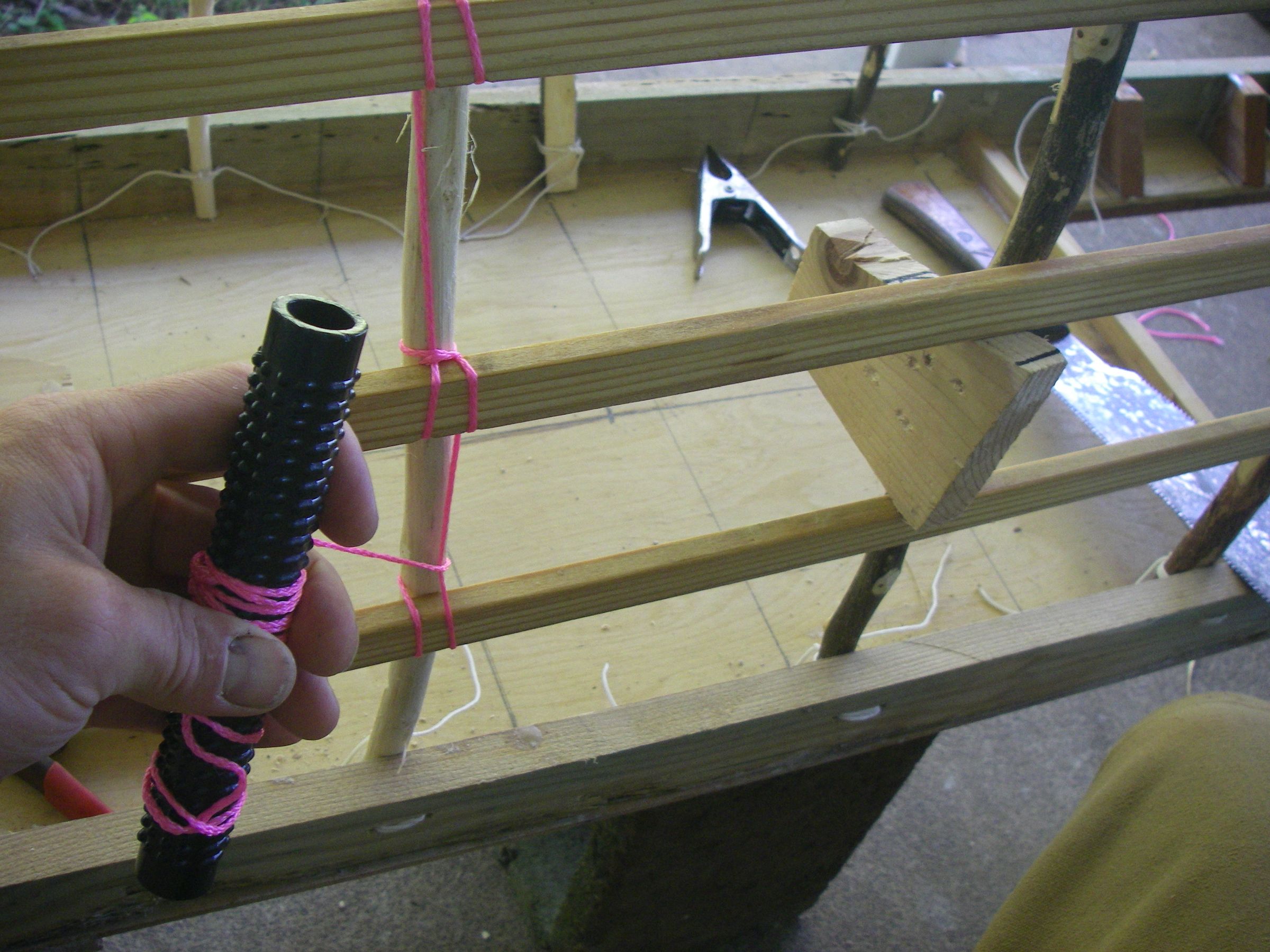 Skin-On-Frame Outrigger Sailing Canoe. Chapter 3: Lash the Frame. : 10 ...