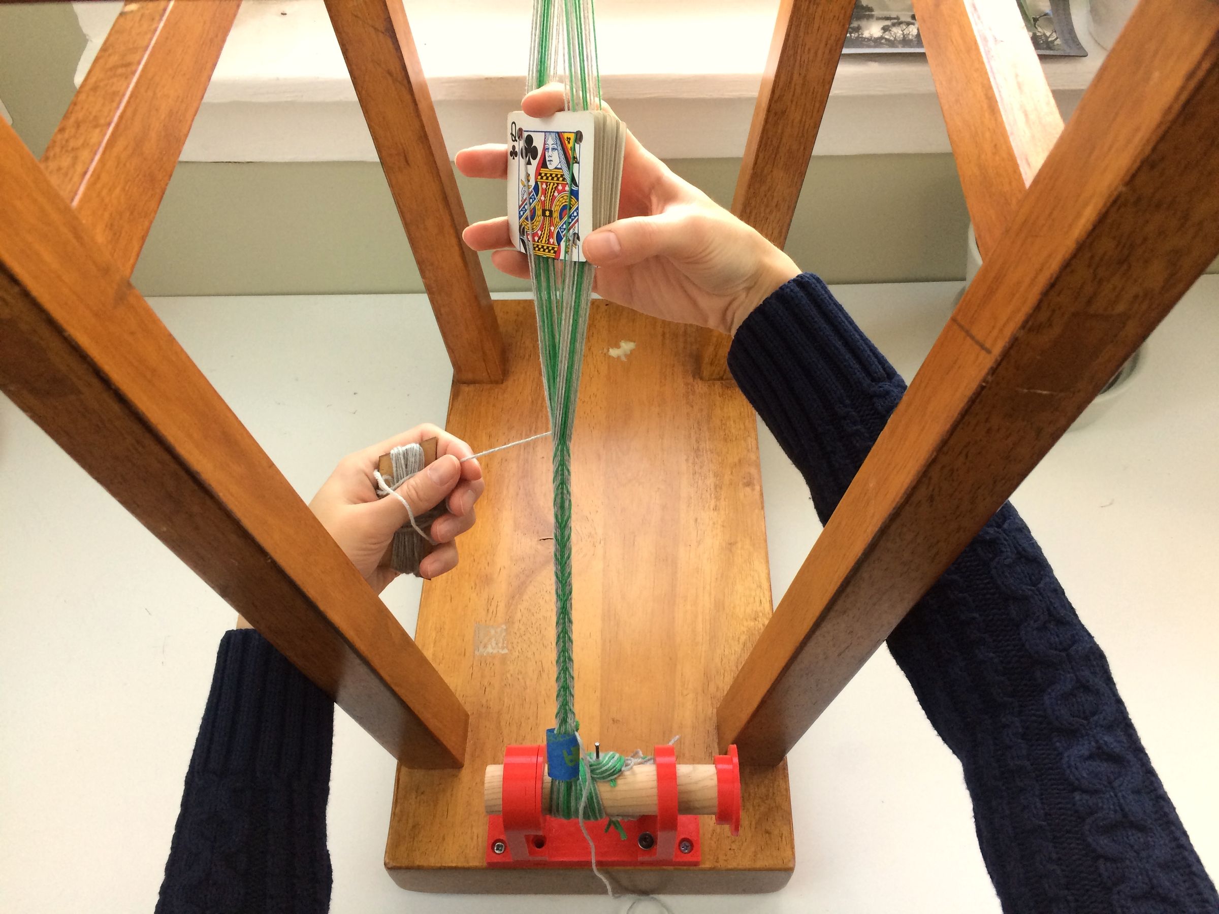 Tablet Weaving Loom Using a Wooden Stool : 7 Steps (with Pictures ...