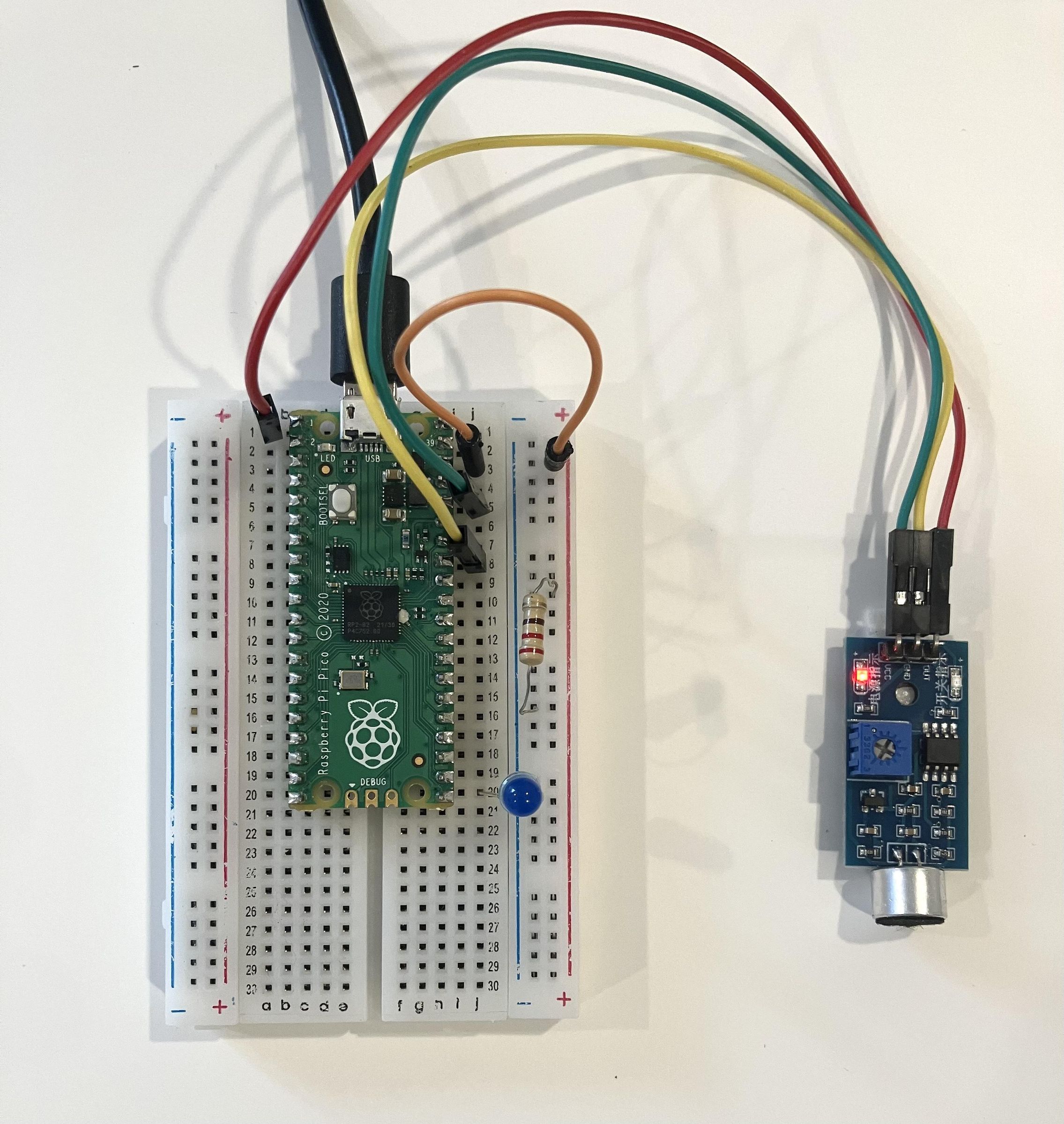 Sound Sensitive LED Lights Using Raspberry Pi Pico : 6 Steps ...