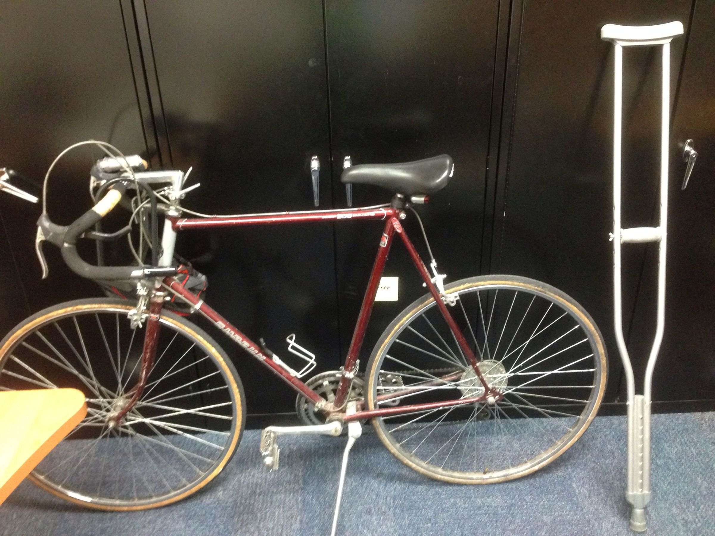 Turn a Crutch Into a Bike Rack : 4 Steps - Instructables