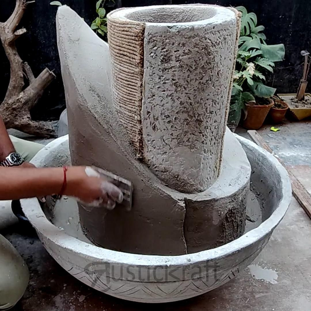 Built My Own Concrete Fountain for a Serene Backyard : 14 Steps ...