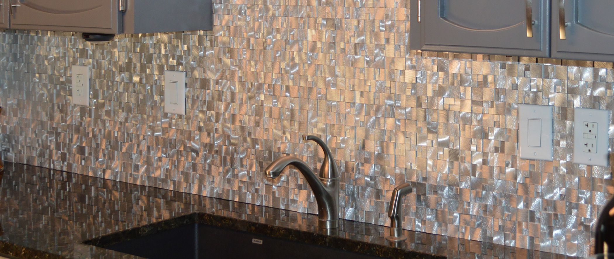 Home Improvement: How to Install Metal Mosaic Wall Tiles (Stainless ...