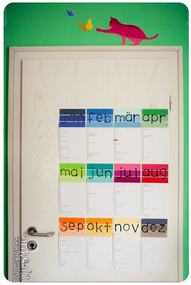 Paint Swatch Birthday Calendar : 3 Steps (with Pictures) - Instructables