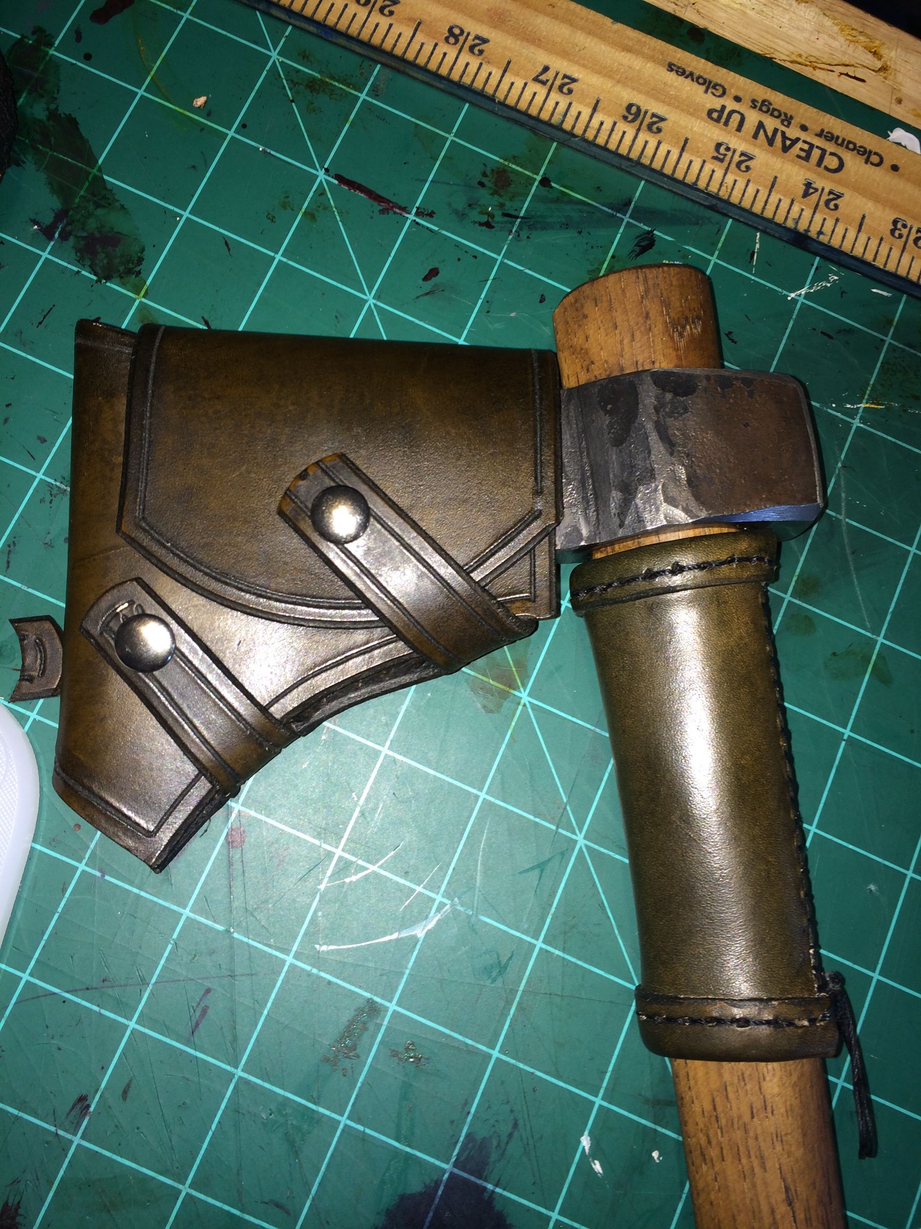 Tomahawk Sheath, Haft Wrap, and Belt Holster : 3 Steps - Instructables