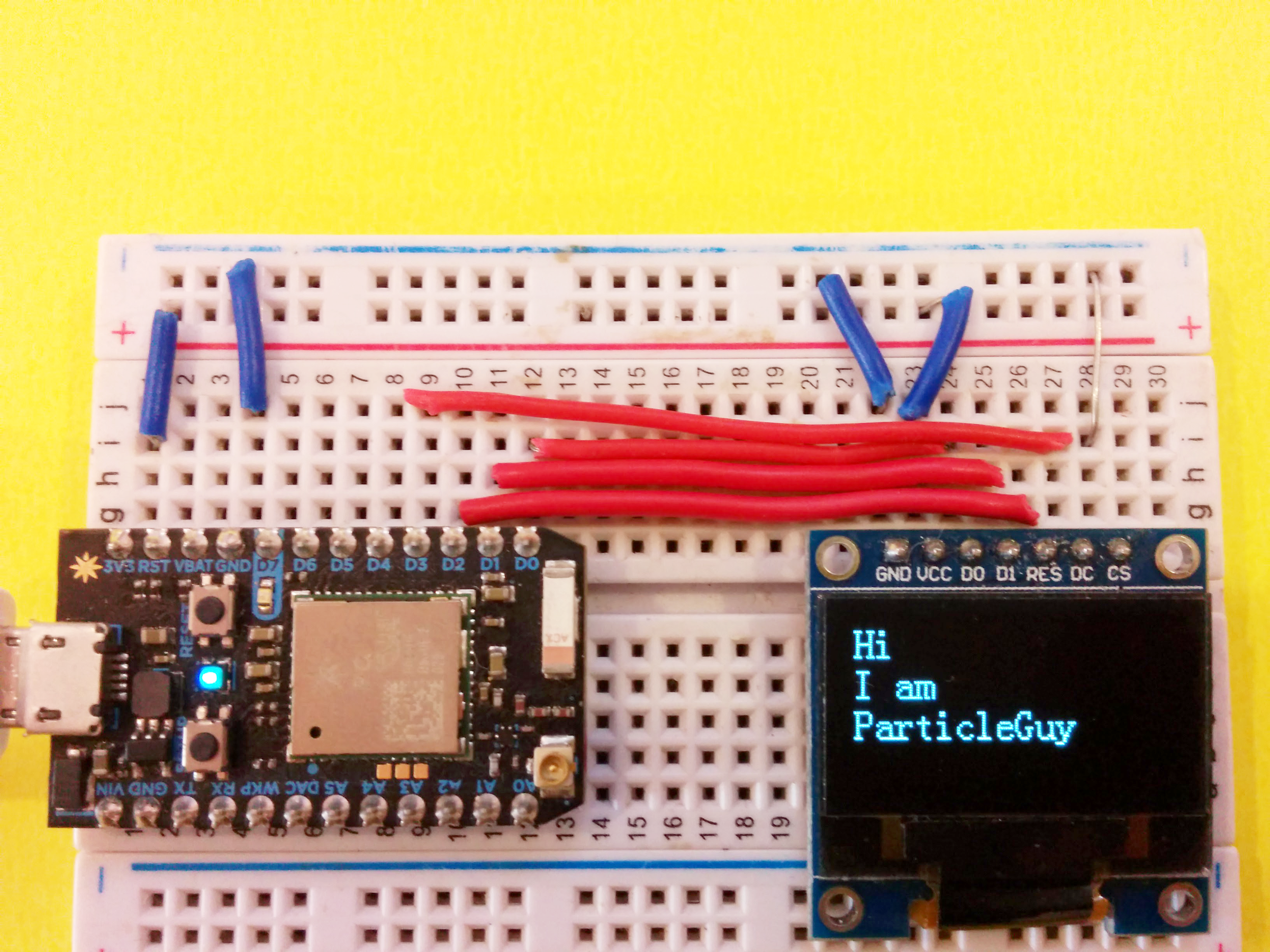 OLED Display (SPI) With Particle Photon : 4 Steps (with Pictures) - Instructables