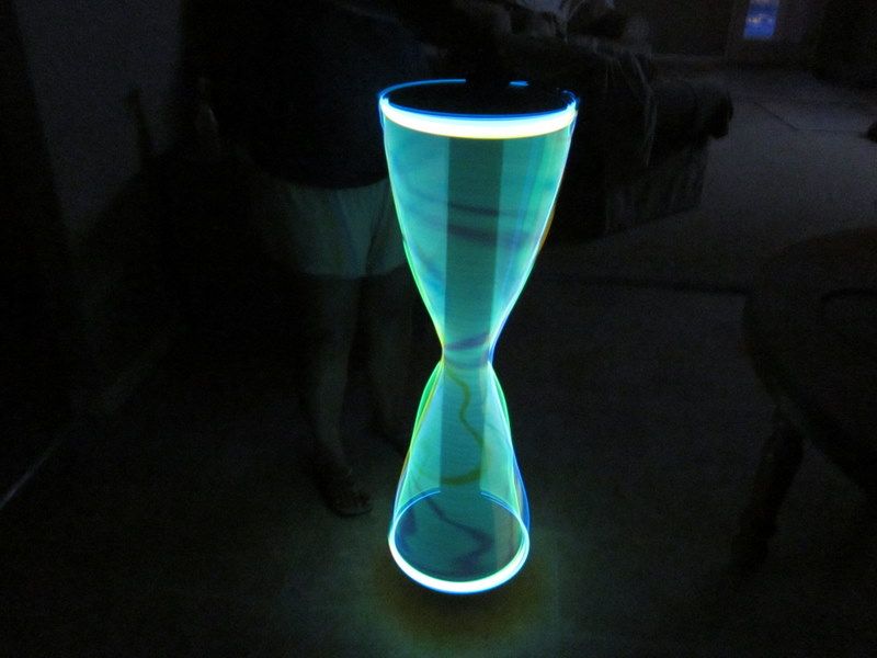 How to Make a Color Changing EL Wire Hour Glass! : 4 Steps (with Pictures) - Instructables