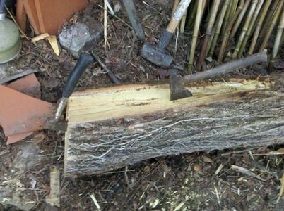 Splitting Black Locust Logs With Wedges : 7 Steps (with Pictures ...