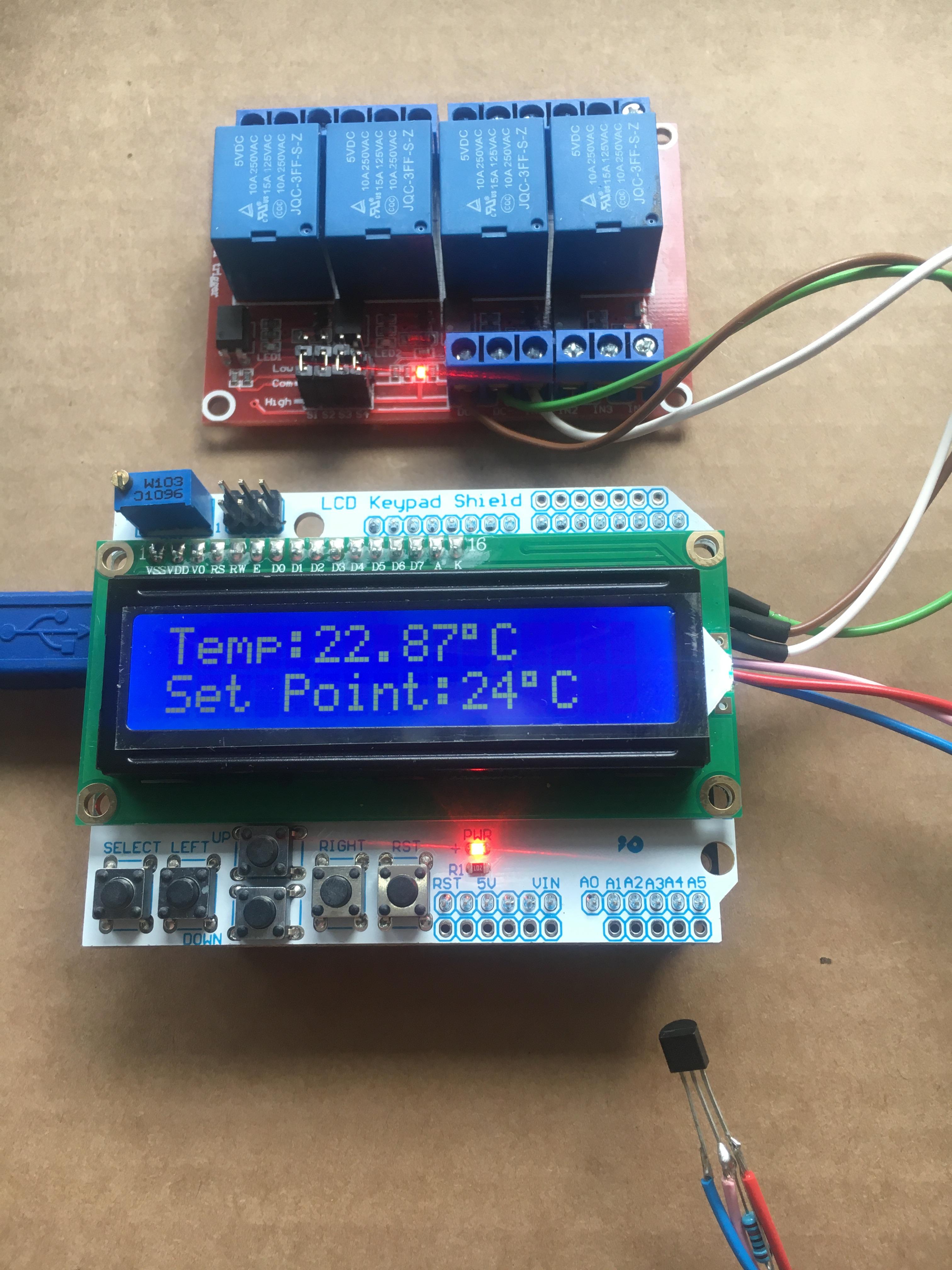 Arduino Programmable Heater Blower Thermostat With DS18B20 Temperature ...