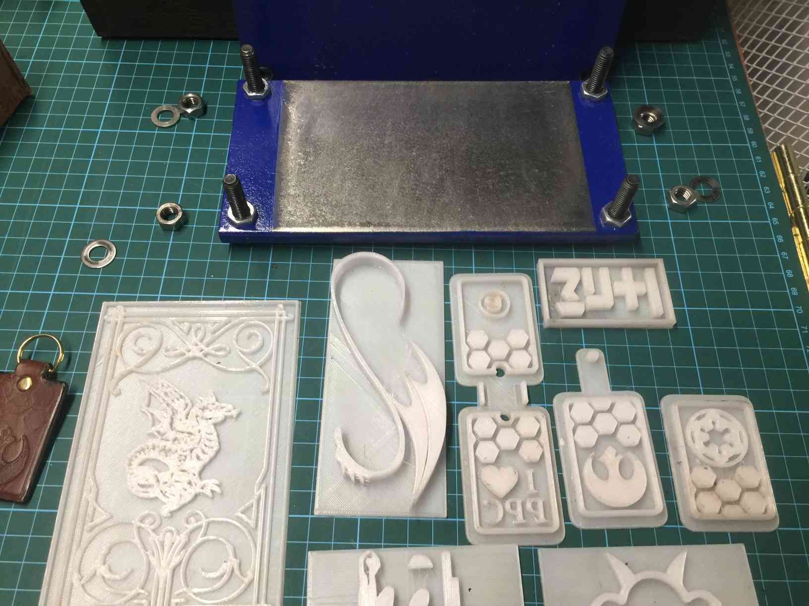 Leather Press to Make Decorative Leather Items With 3D Printed Dies : 7 ...