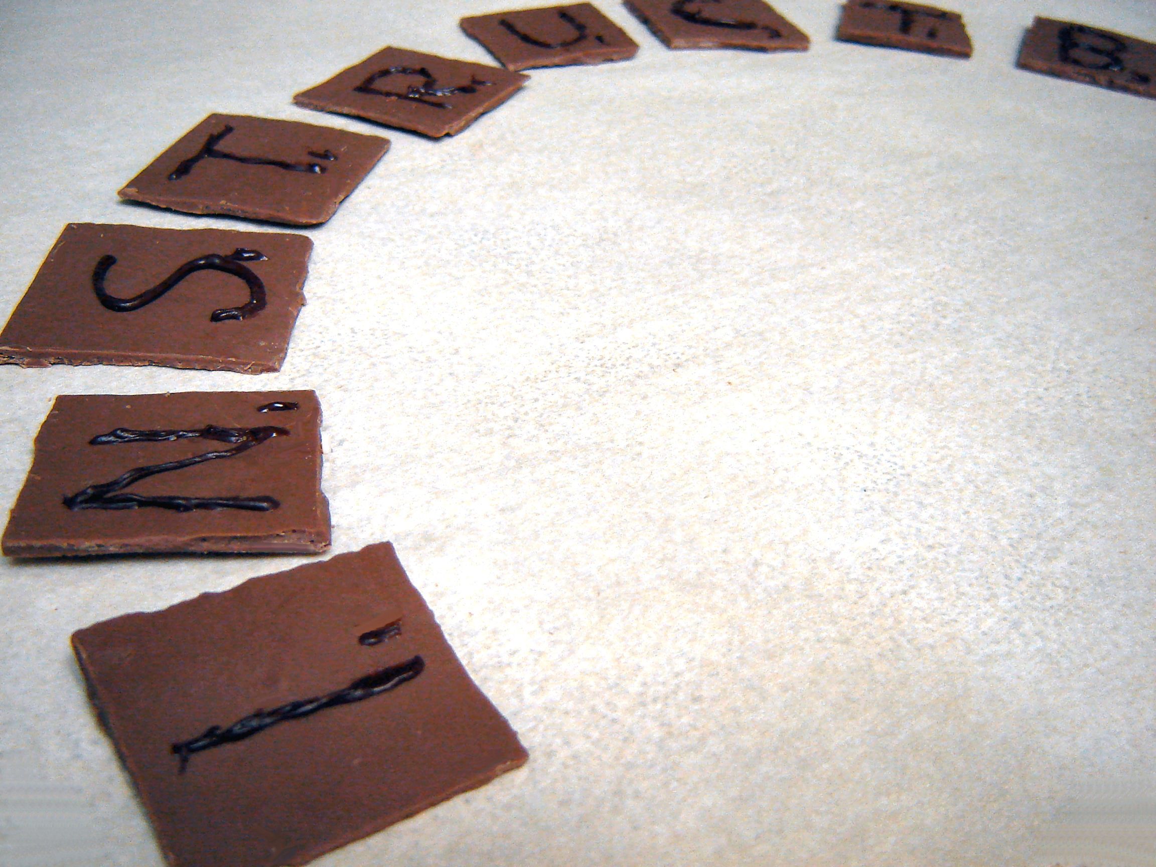 How to Make Chocolate Scrabble Tiles : 5 Steps (with Pictures ...