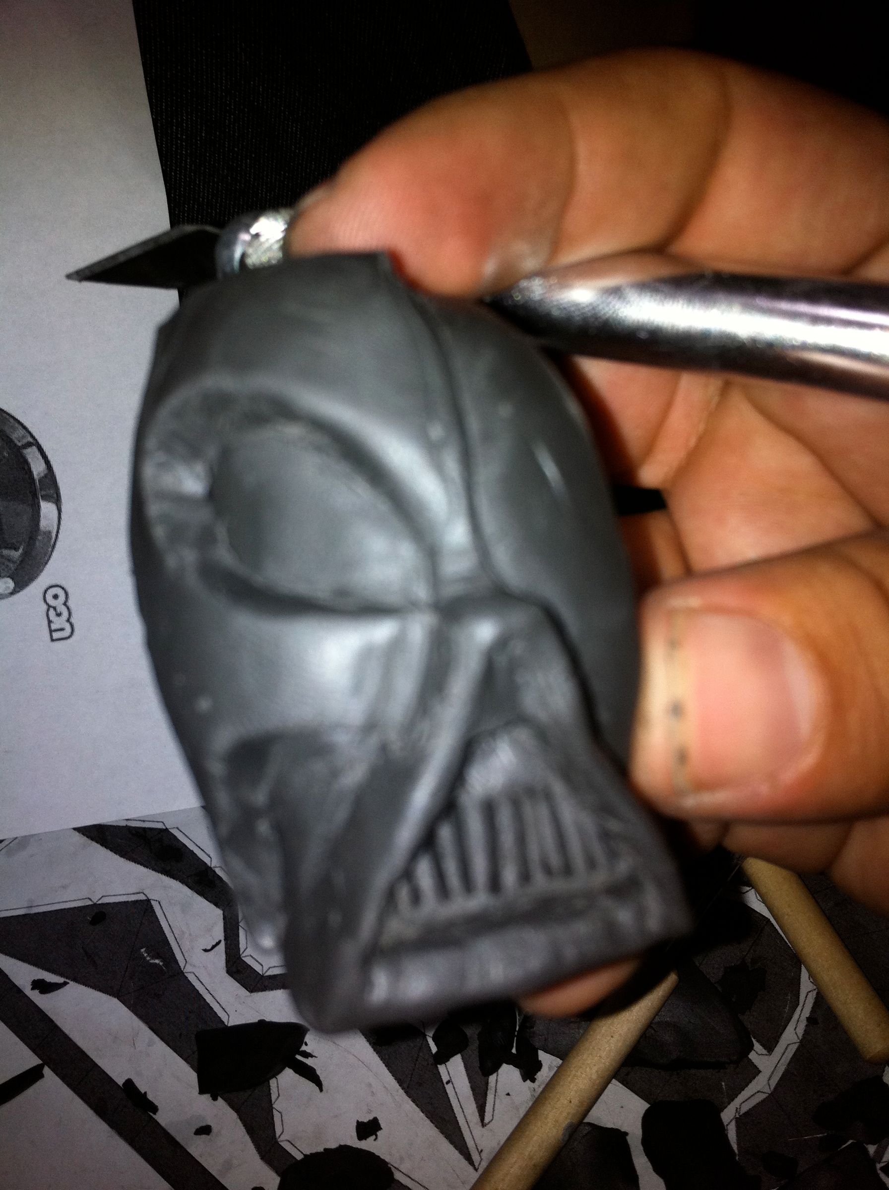 How to Make a Fondant Darth Vader Star Wars Decoration for Cake or ...