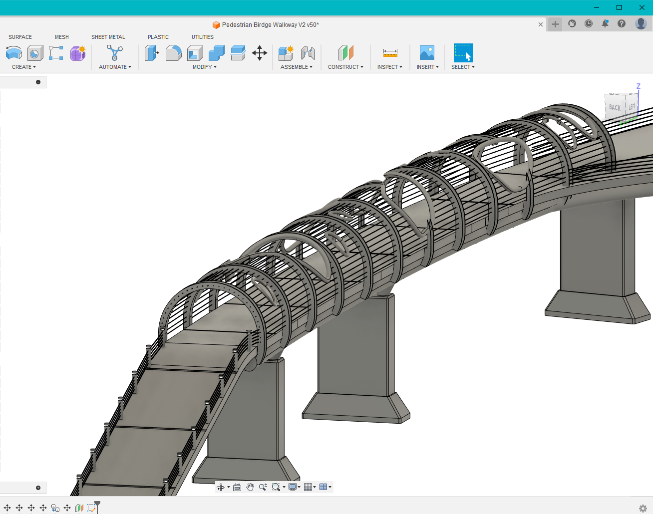 Design a Pedestrian Bridge With Fusion 360 : 9 Steps (with Pictures ...