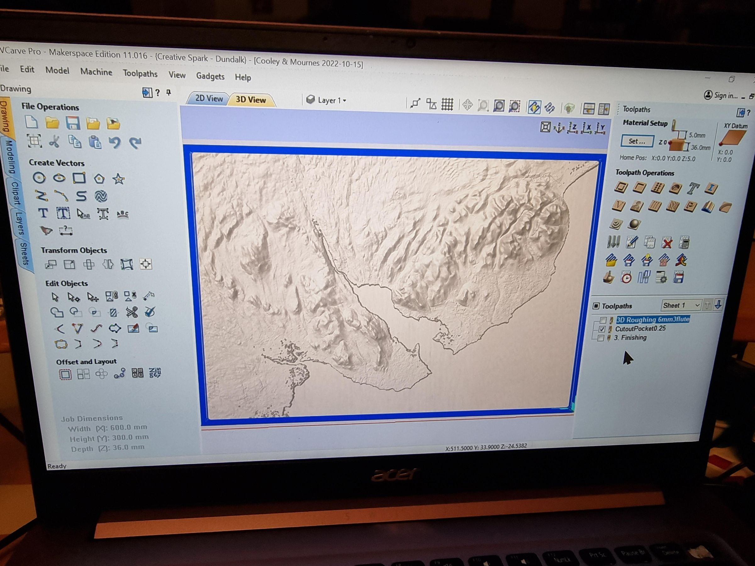 Carving 3D Terrain Topographic Relief Maps on a CNC Machine by Steve M ...