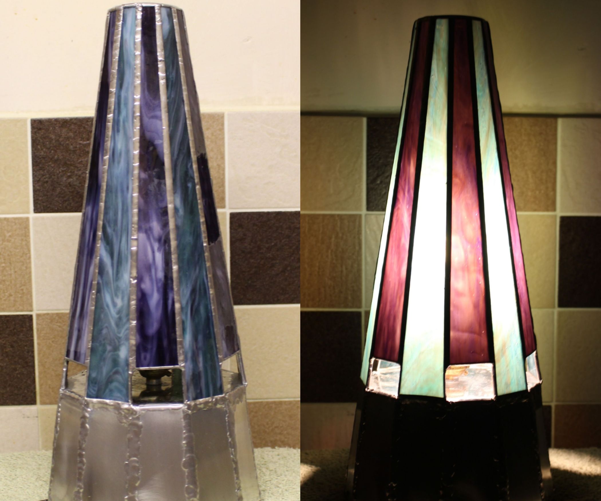 Tiffany Lamp With Tin Sheet Base. (no Jig) : 5 Steps (with Pictures ...
