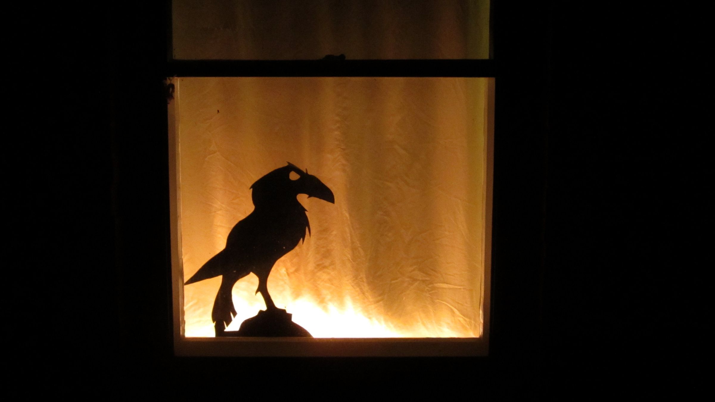 Spooky Window Silhouettes With Follow-Me Eyes : 12 Steps (with Pictures ...