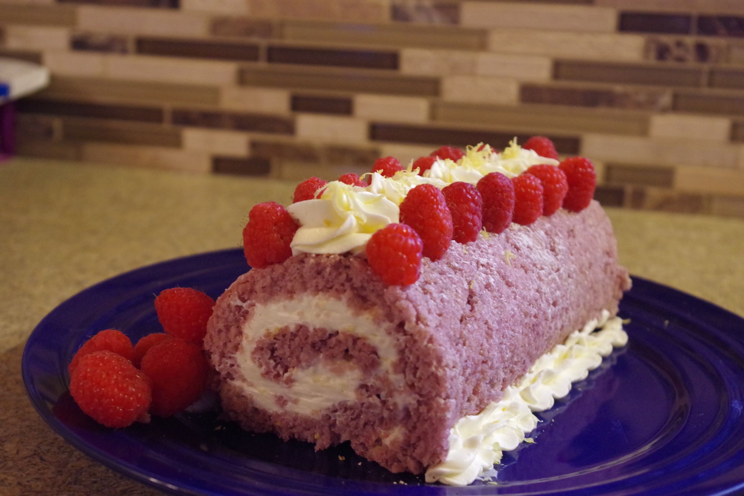Raspberry and Mascarpone Roll Cake (with Mascarpone Recipe) : 5 Steps ...