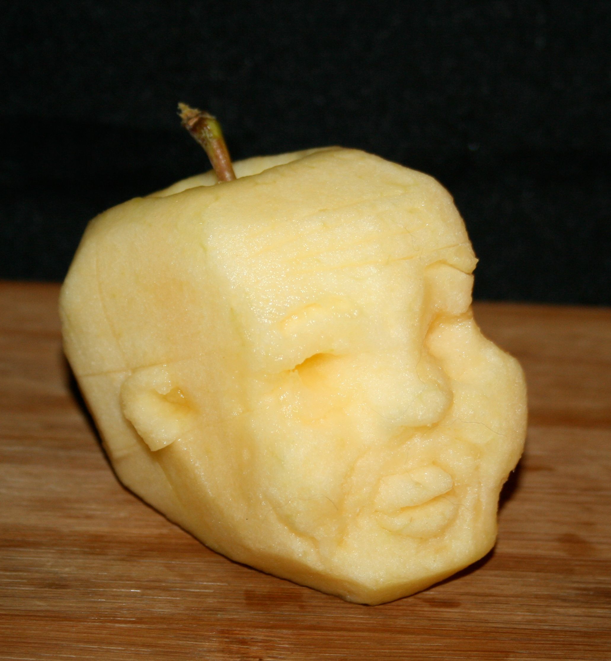 Apple Carving Skull