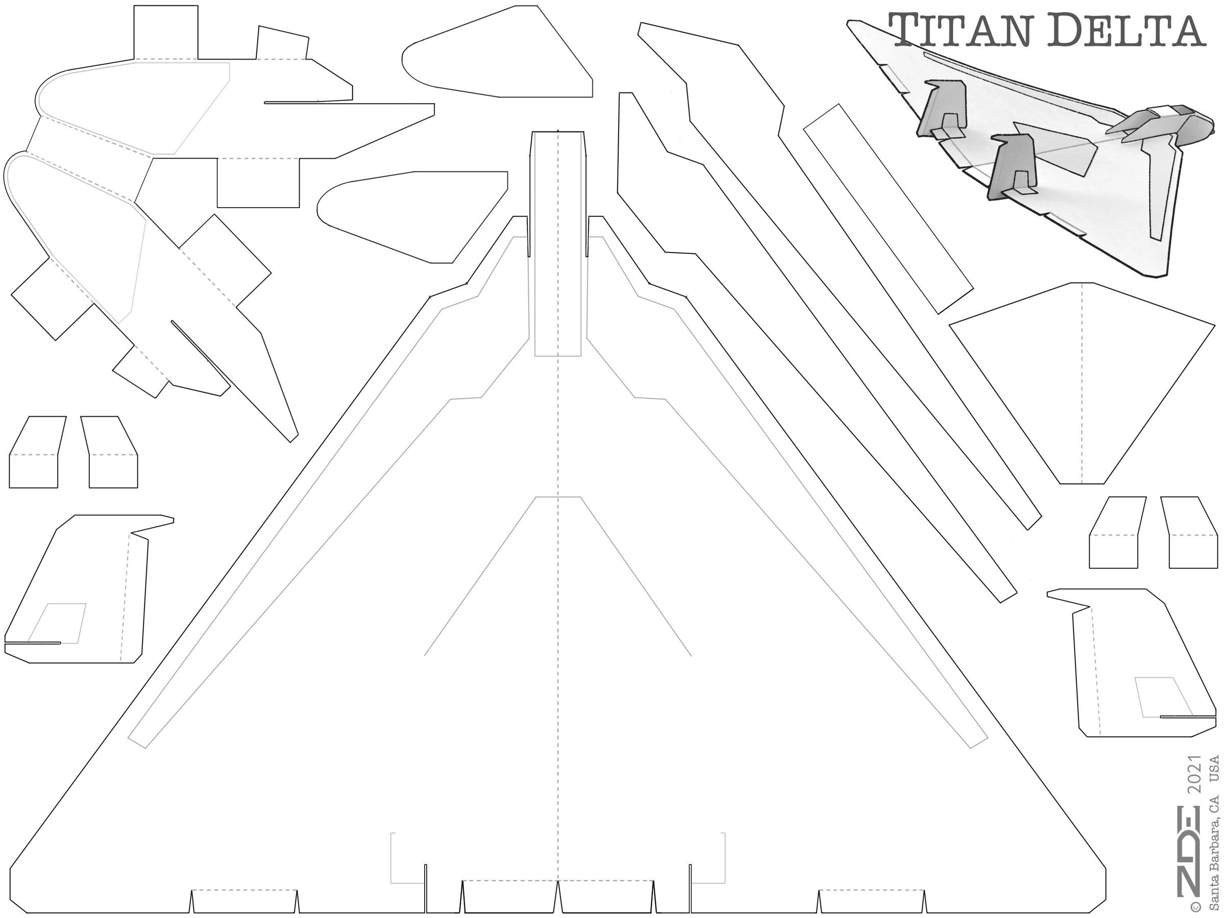 Card Stock & Paper Twin Fin Delta Airplane : 8 Steps (with Pictures ...