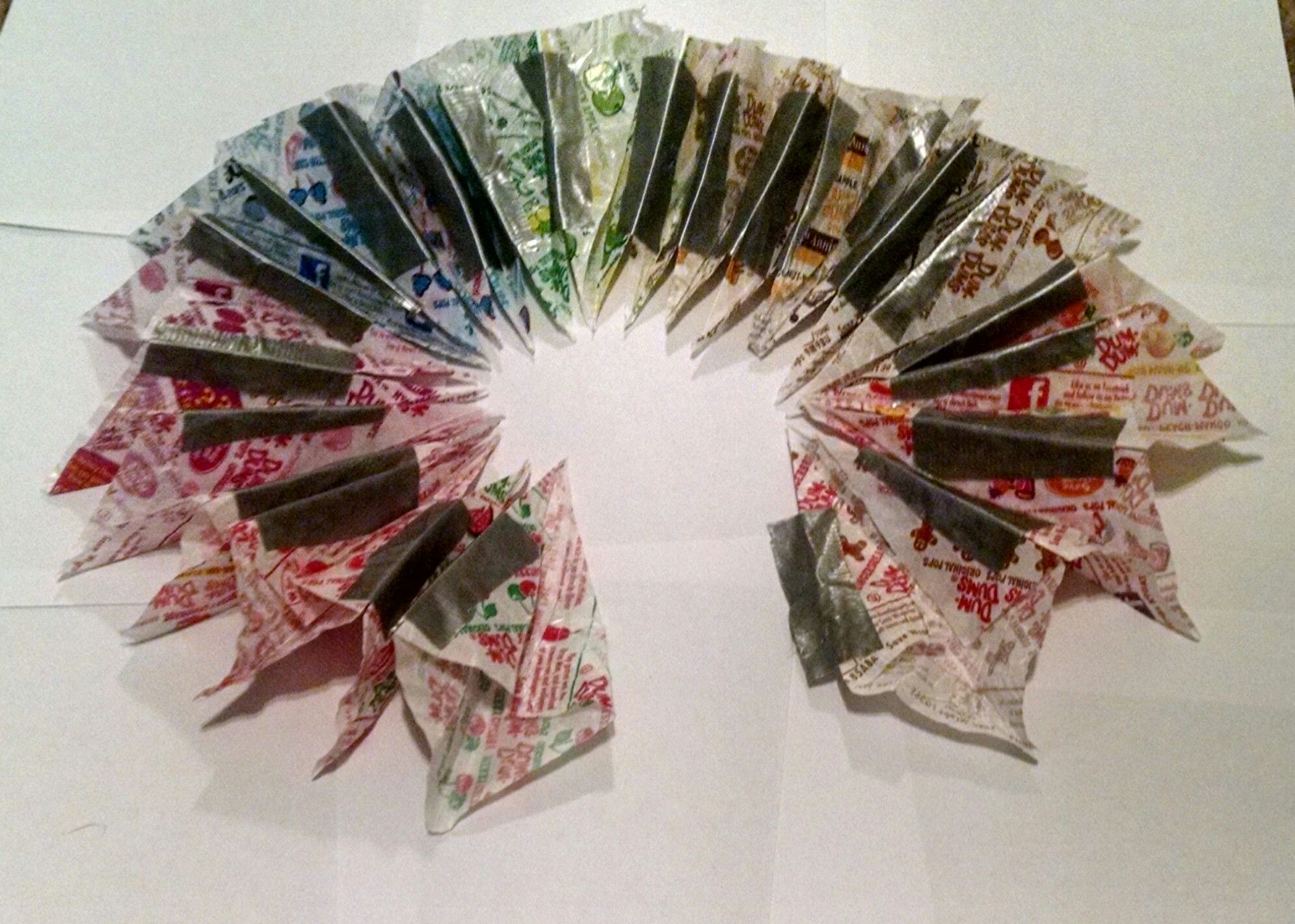 Rainbow Candy Wrapper Wall Art : 6 Steps (with Pictures) - Instructables