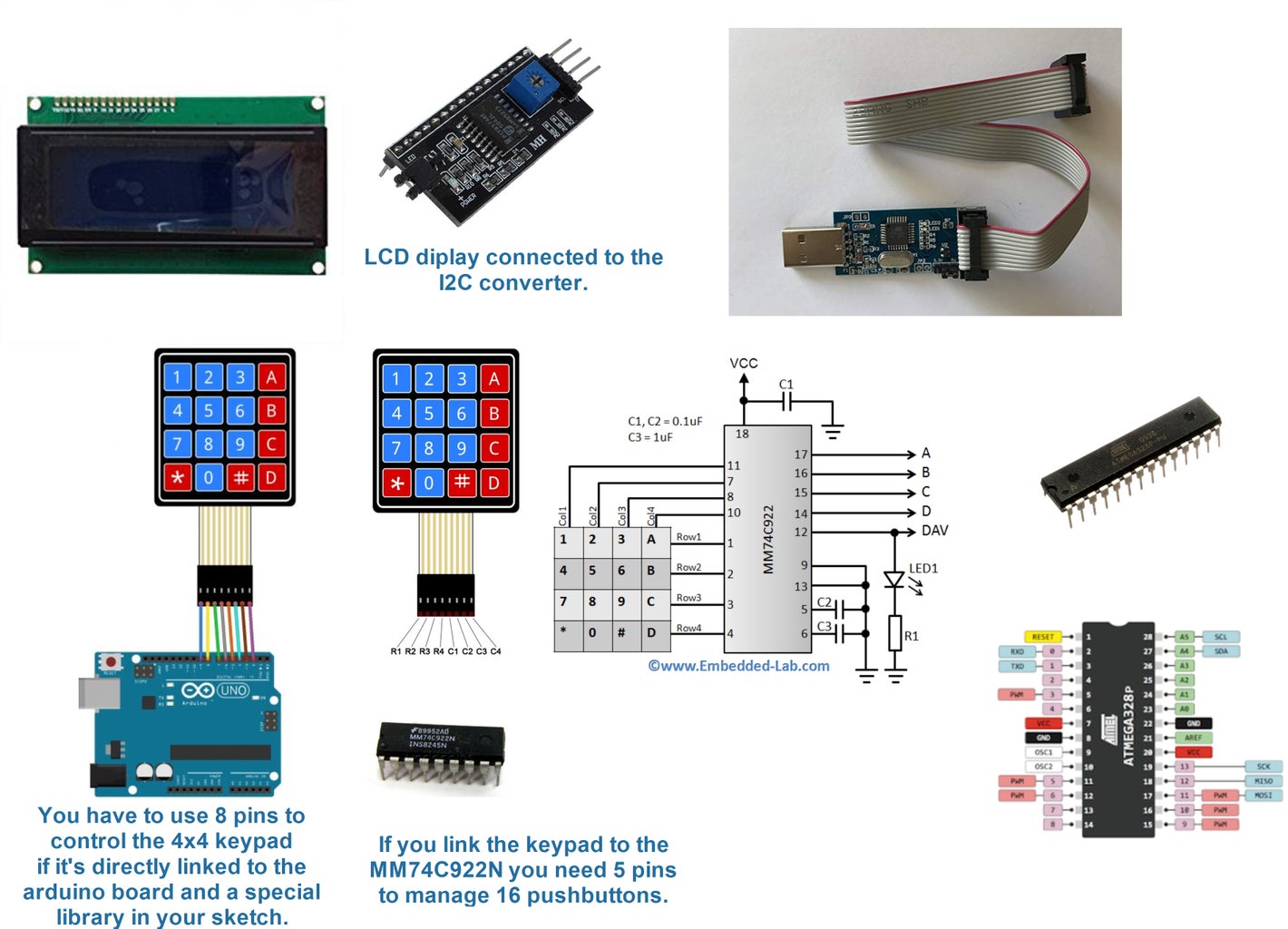 Example Of Locker With Arduino Matrix Keypad 4x4 6 Steps Instructables