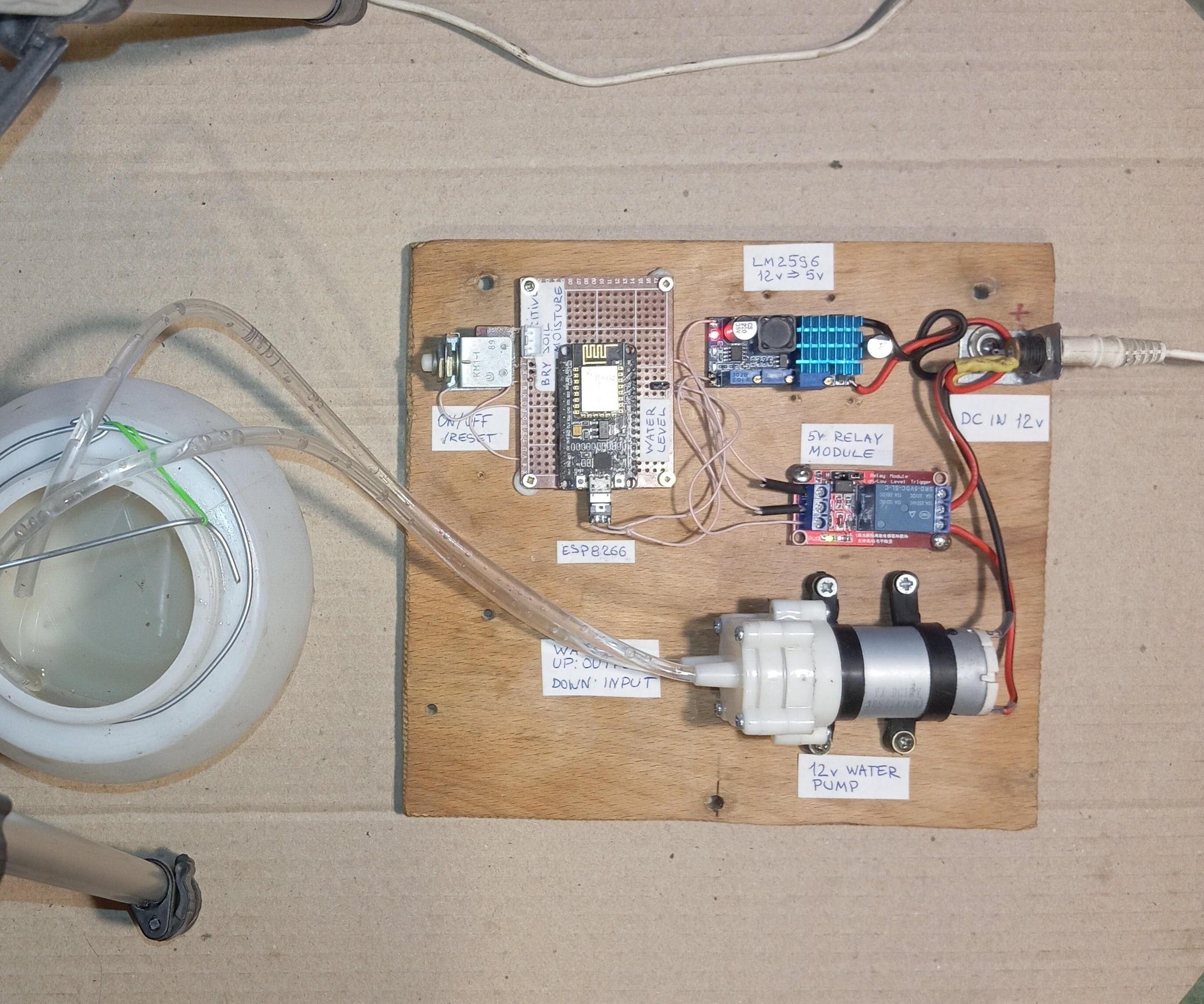 Simple IoT Home Irrigation / Watering System on ESP8266 / ESP32 : 8 ...