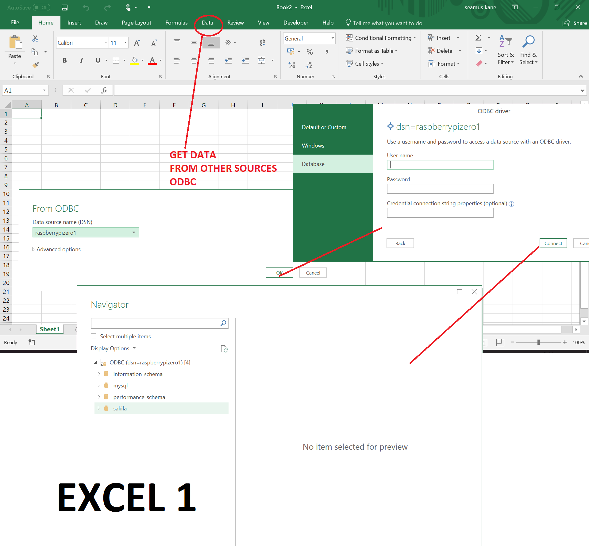 Connect Raspberry Pi IOT Database With MS Excel - Set Up : 3 Steps ...