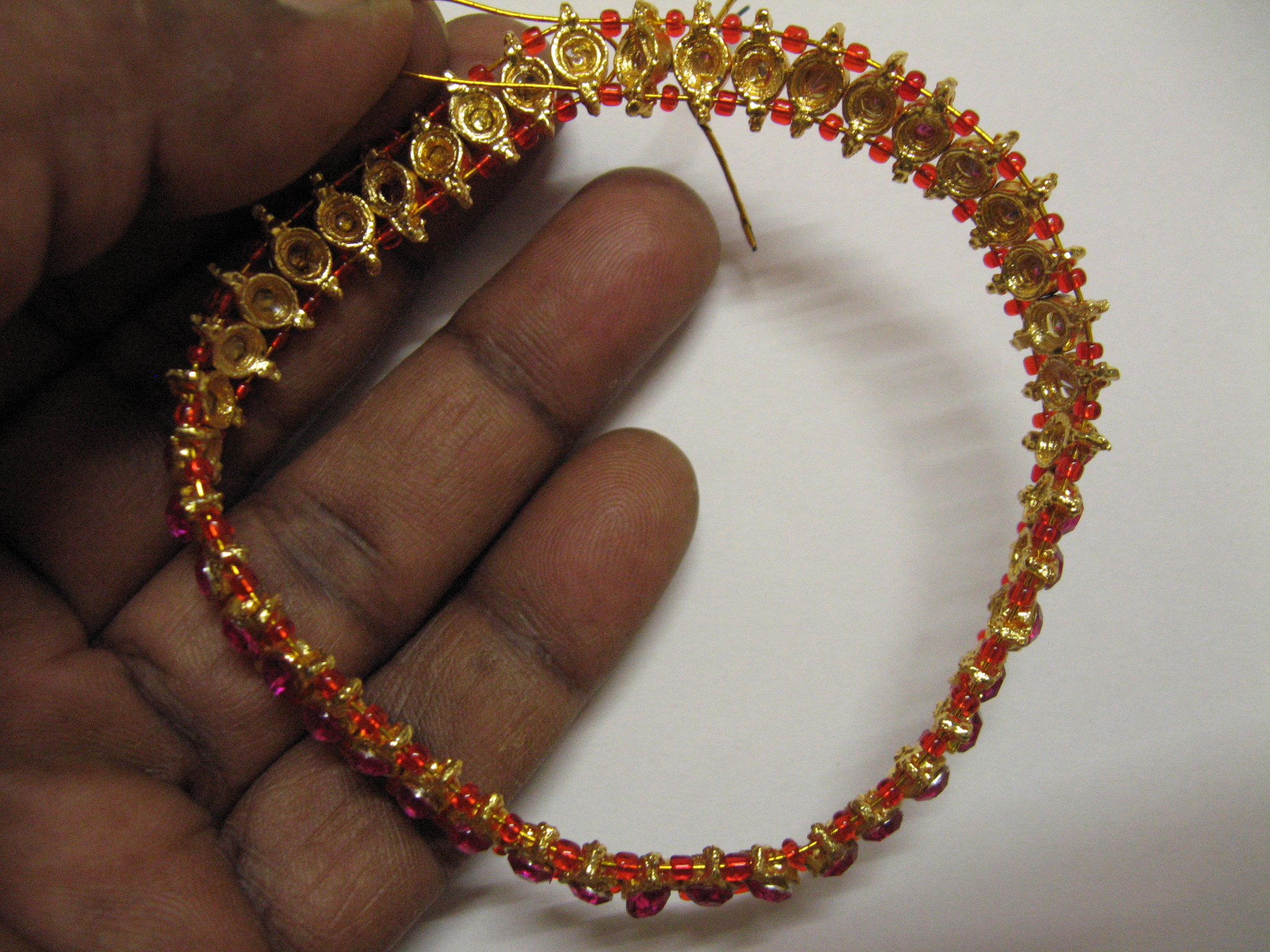 Designer Bracelet With Gold Plated Jewelry Pieces : 6 Steps (with ...