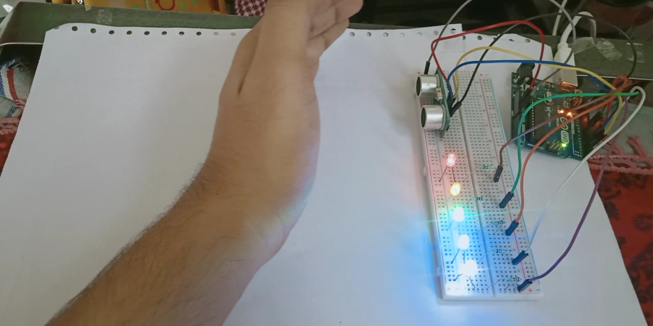 Arduino Distance Indicator (arduino + Ultrasonic Sensor +LED ) : 3 ...