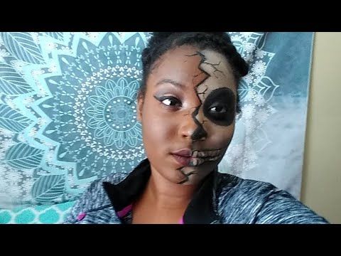 Half Skeleton Face Makeup