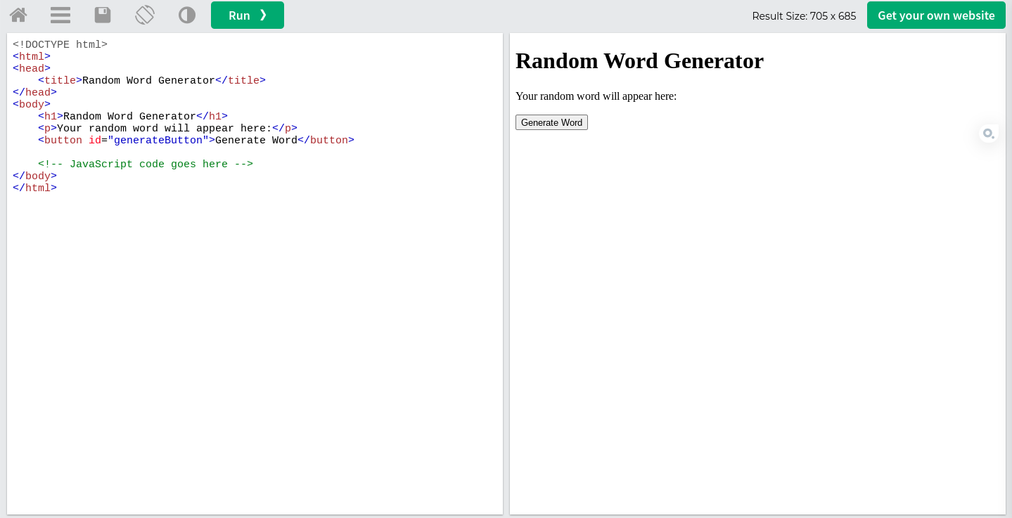 Create a Fun Random Word Generator With HTML and JavaScript : 4 Steps ...
