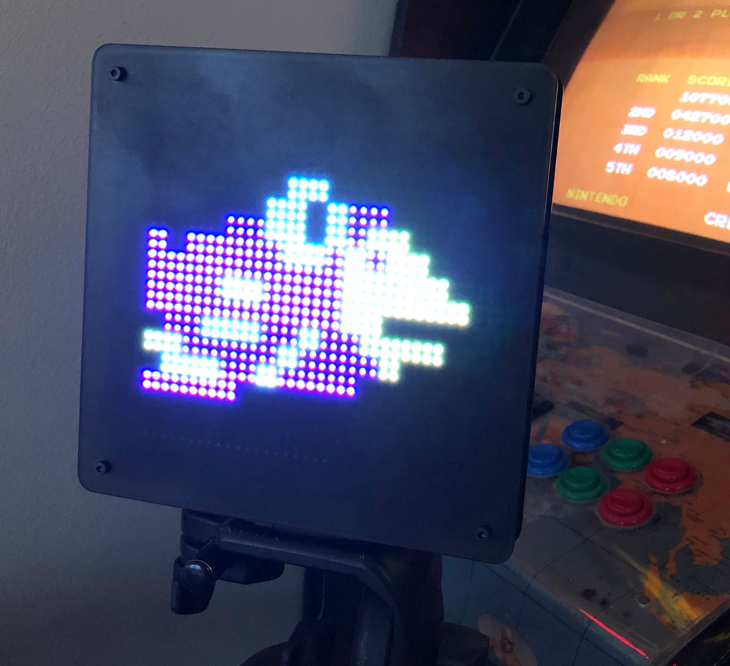 LED Pixel Art Frame With Retro Arcade Art, App Controlled : 7 Steps ...