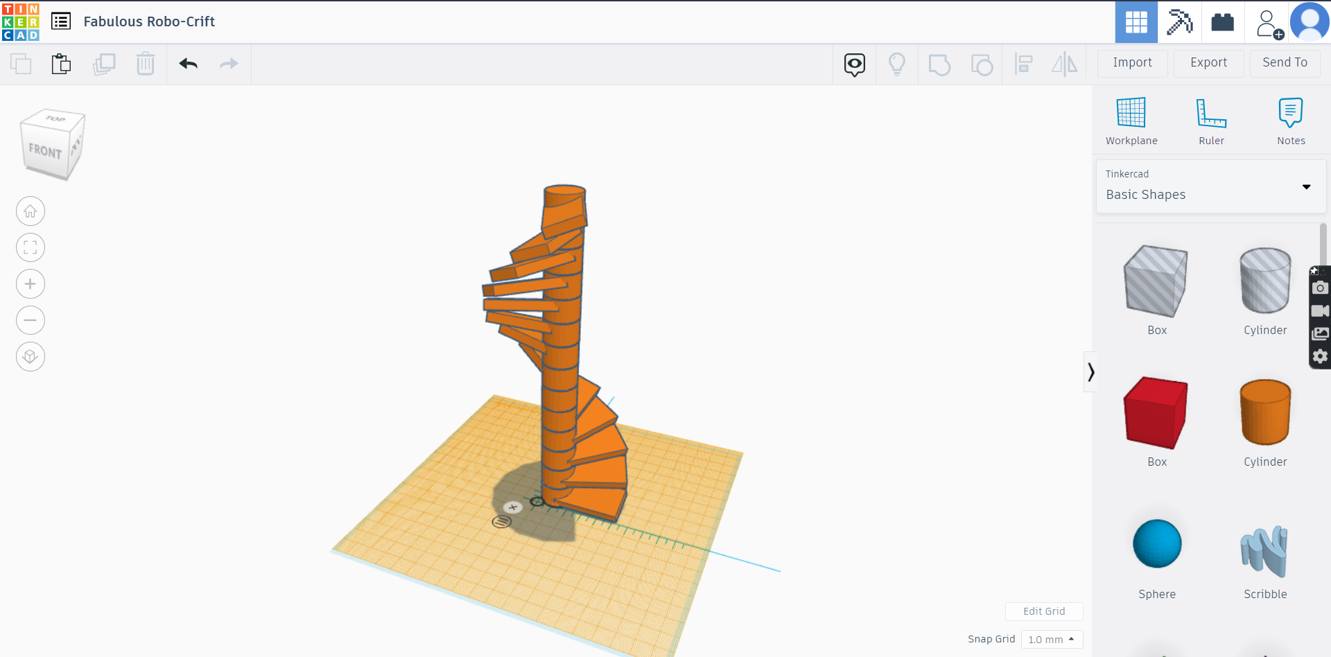 Tinkercad- Spiral Stair Dice Tower : 9 Steps - Instructables