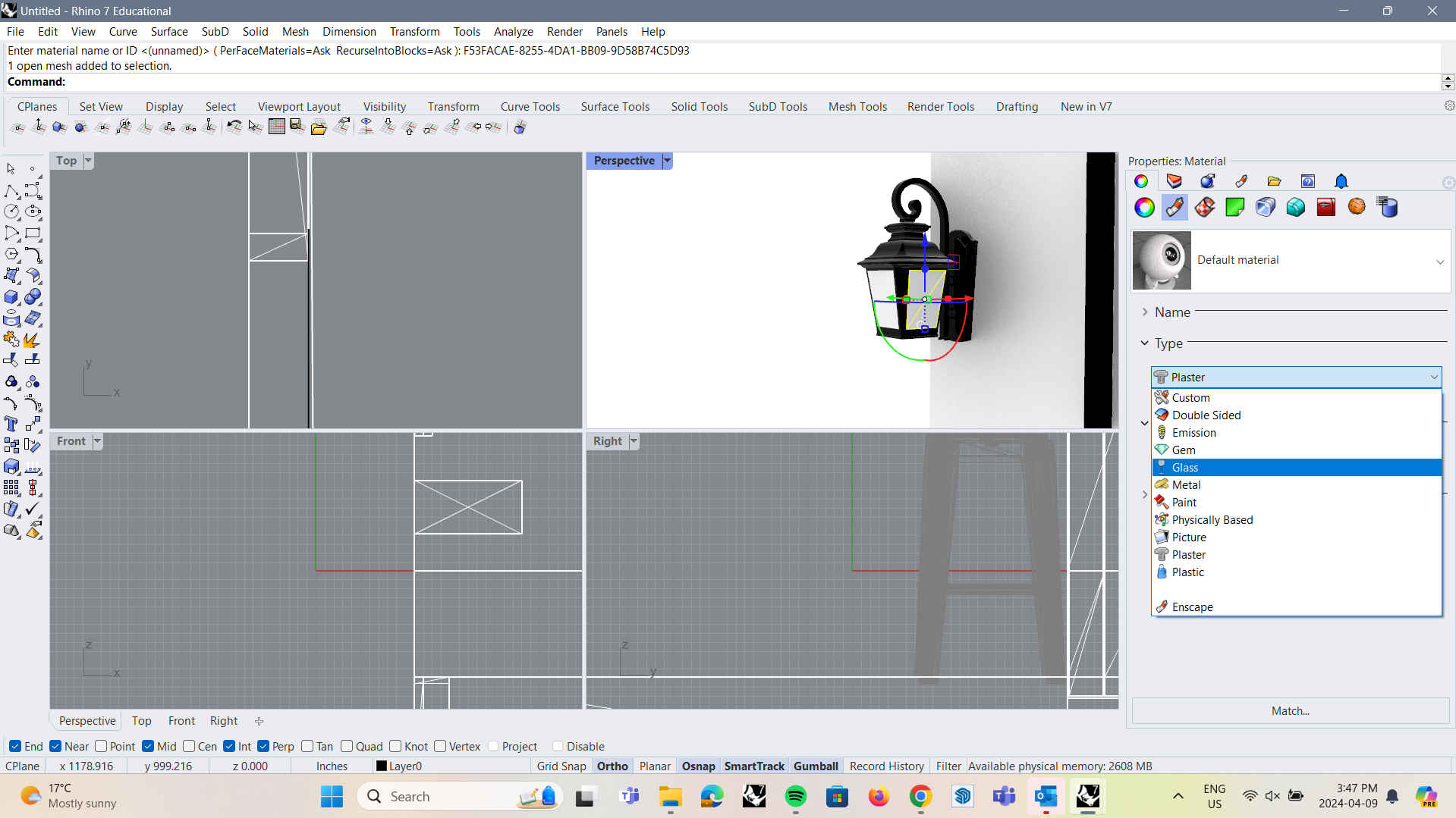 How to Render Through Rhino : 20 Steps - Instructables