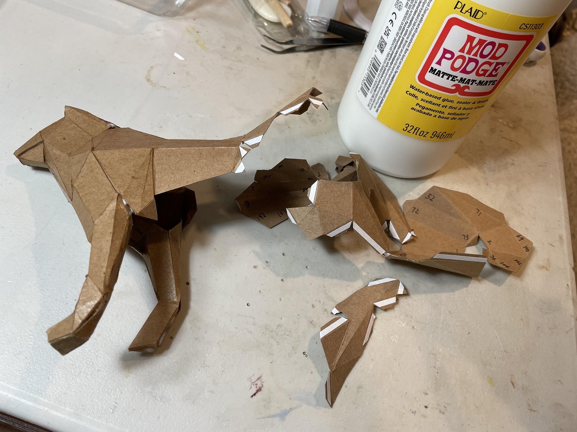 Air-Powered Moving Cardboard Models: "Walking Dog" and "Barking Dog ...