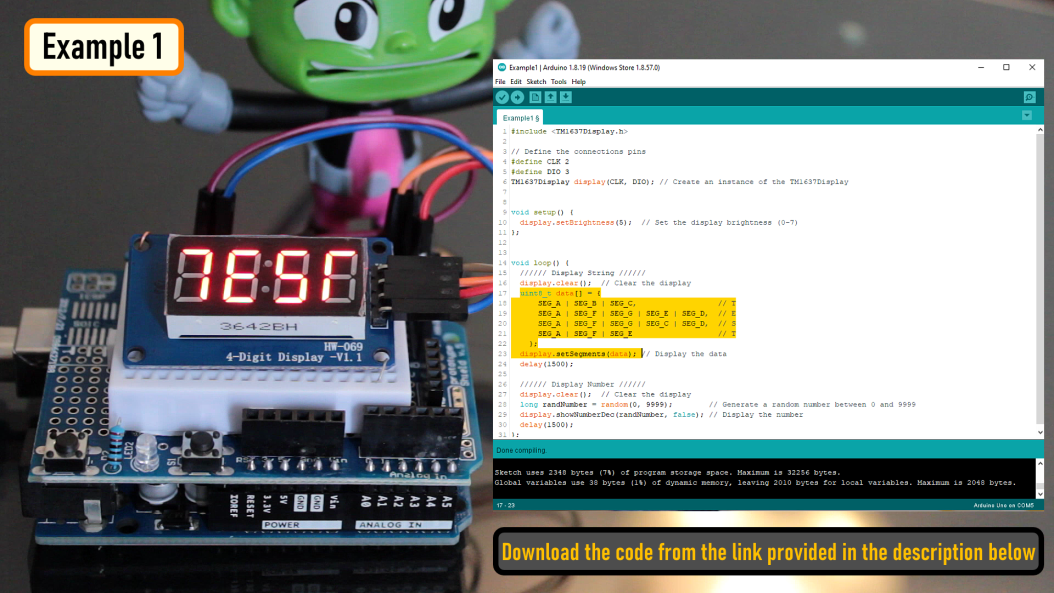 How to Use the TM1637 Digit Display With Arduino : 14 Steps (with ...