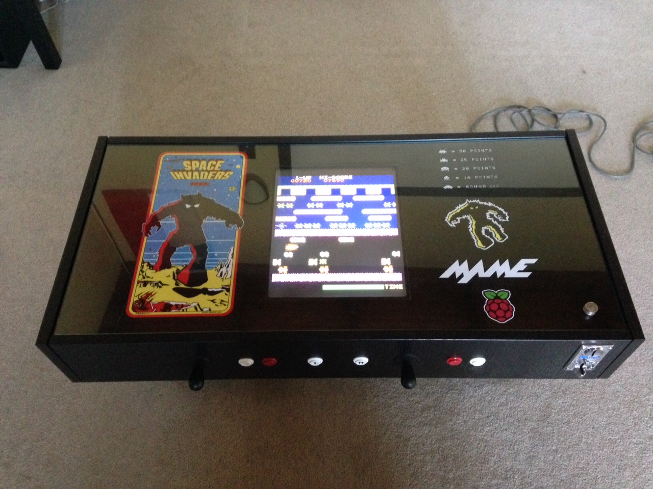 Raspberry Pi Coffee Table Arcade : 6 Steps - Instructables