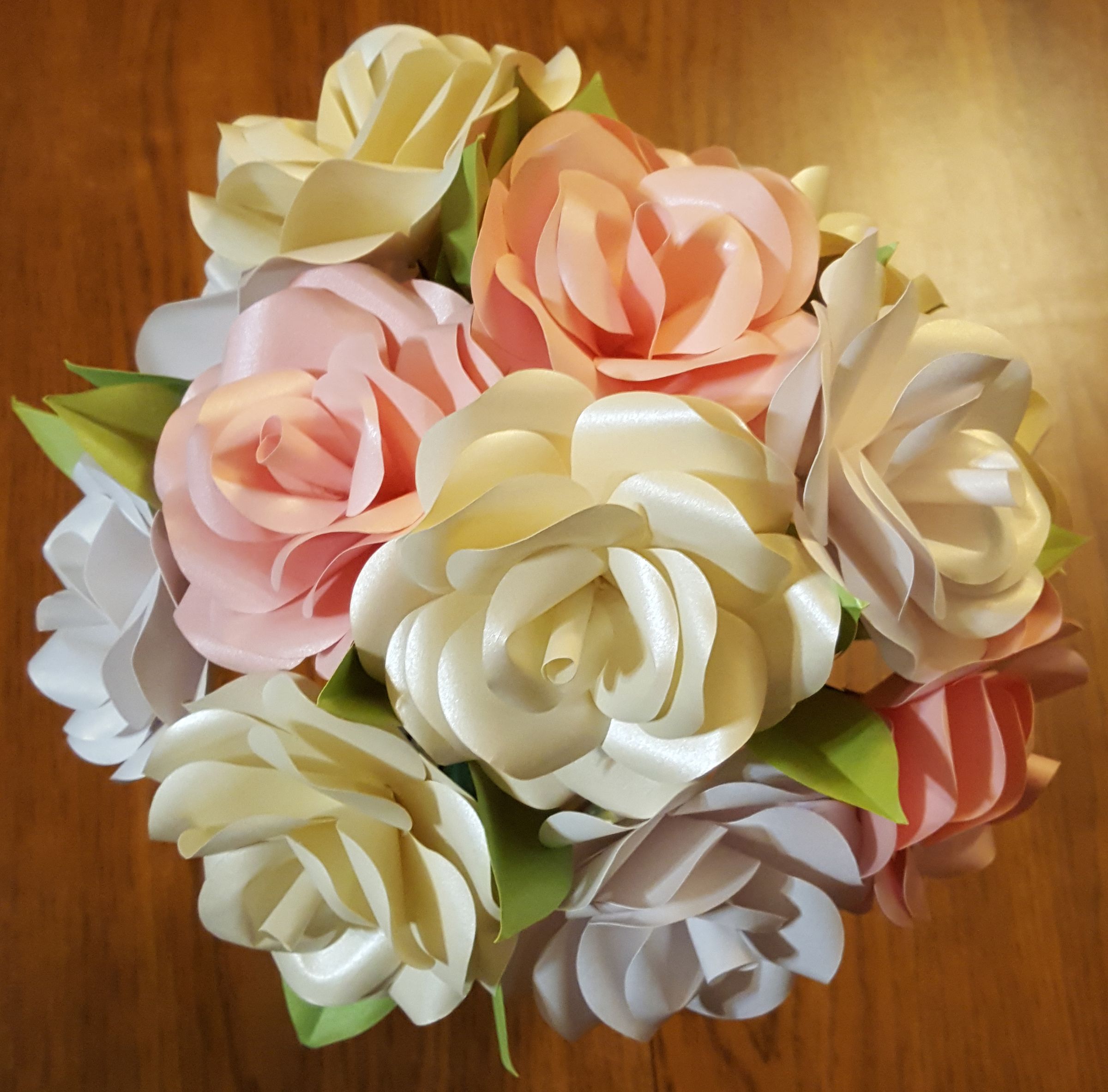Paper Rose Centerpiece