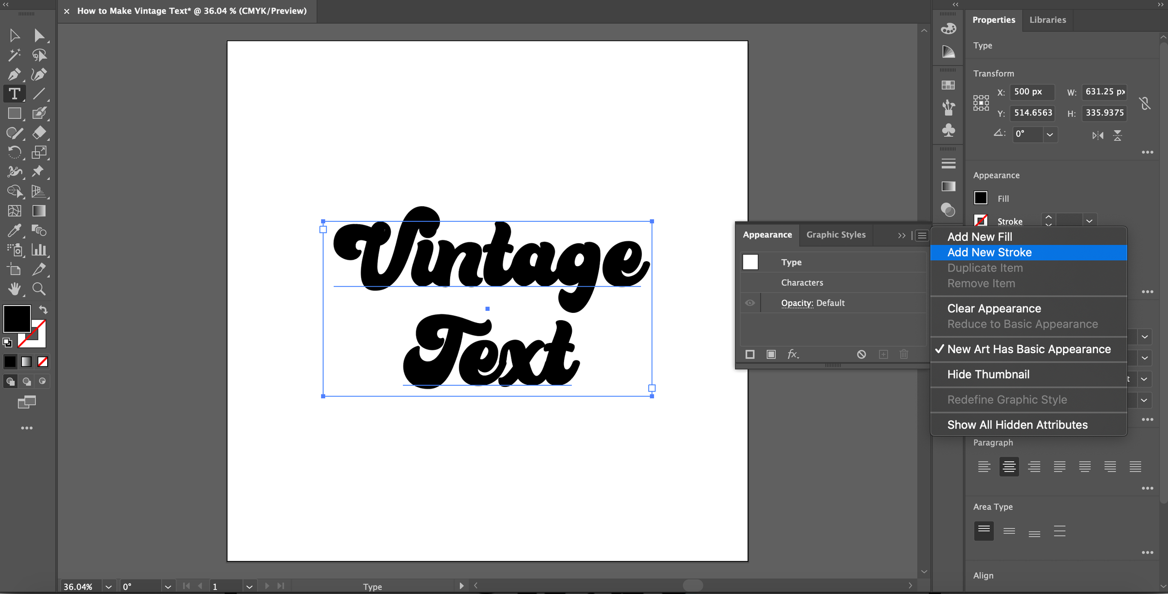 How to Make Vintage Text in Adobe Illustrator : 11 Steps - Instructables