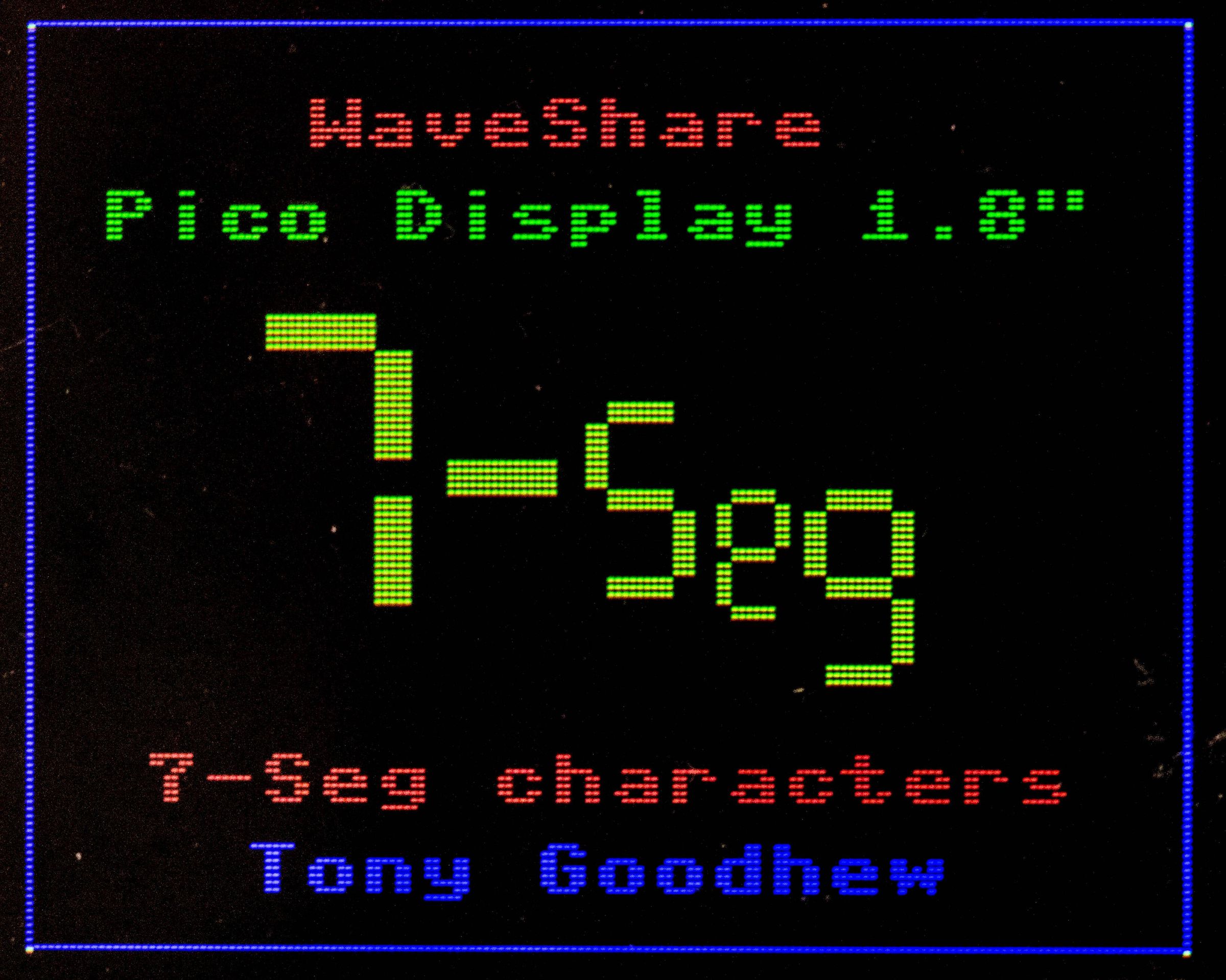 Simulated 7-Segment Numbers With Pico and Waveshare Display : 7 Steps ...
