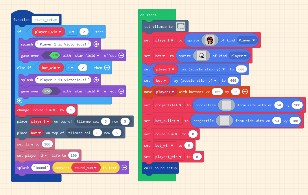 (Multiplayer)Fighting on GameGo With Makecode Arcade : 6 Steps ...