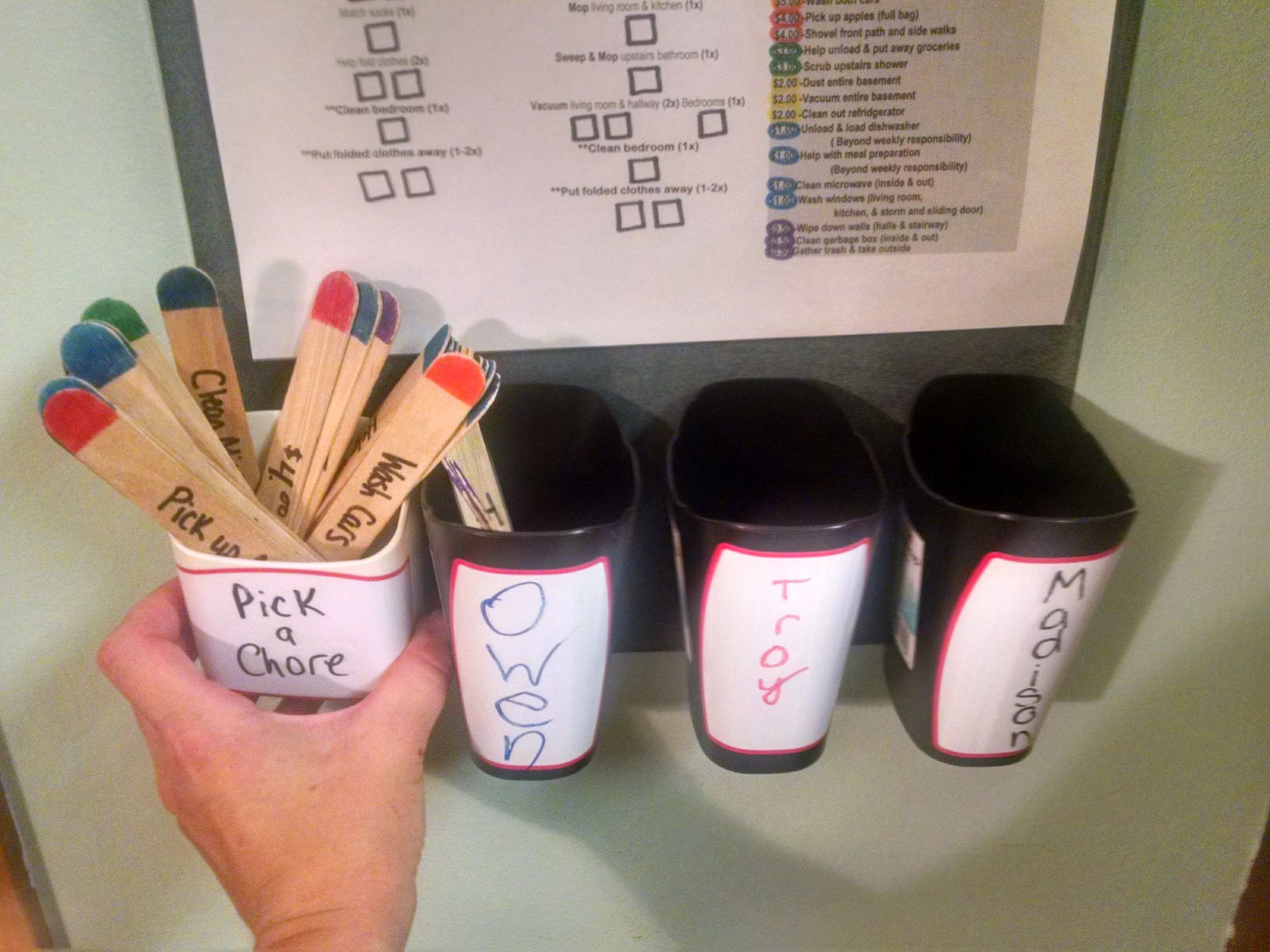 Chore Chart for the Family & Chore Sticks for Cash : 6 Steps (with ...