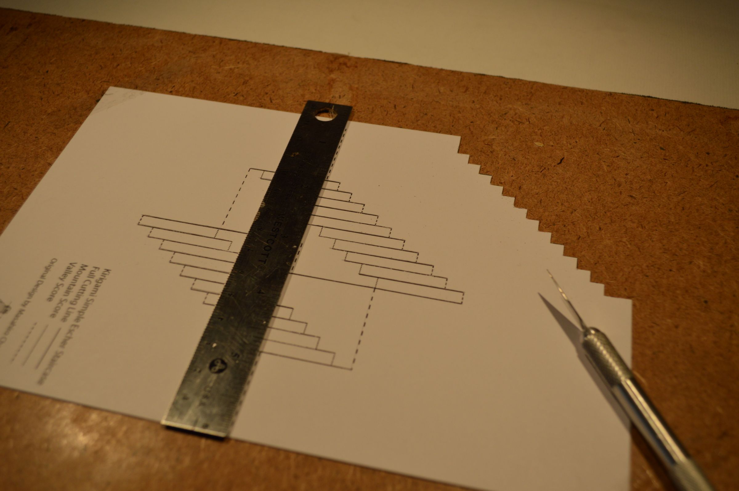 Kirigami Simple Escher Staircase : 8 Steps - Instructables