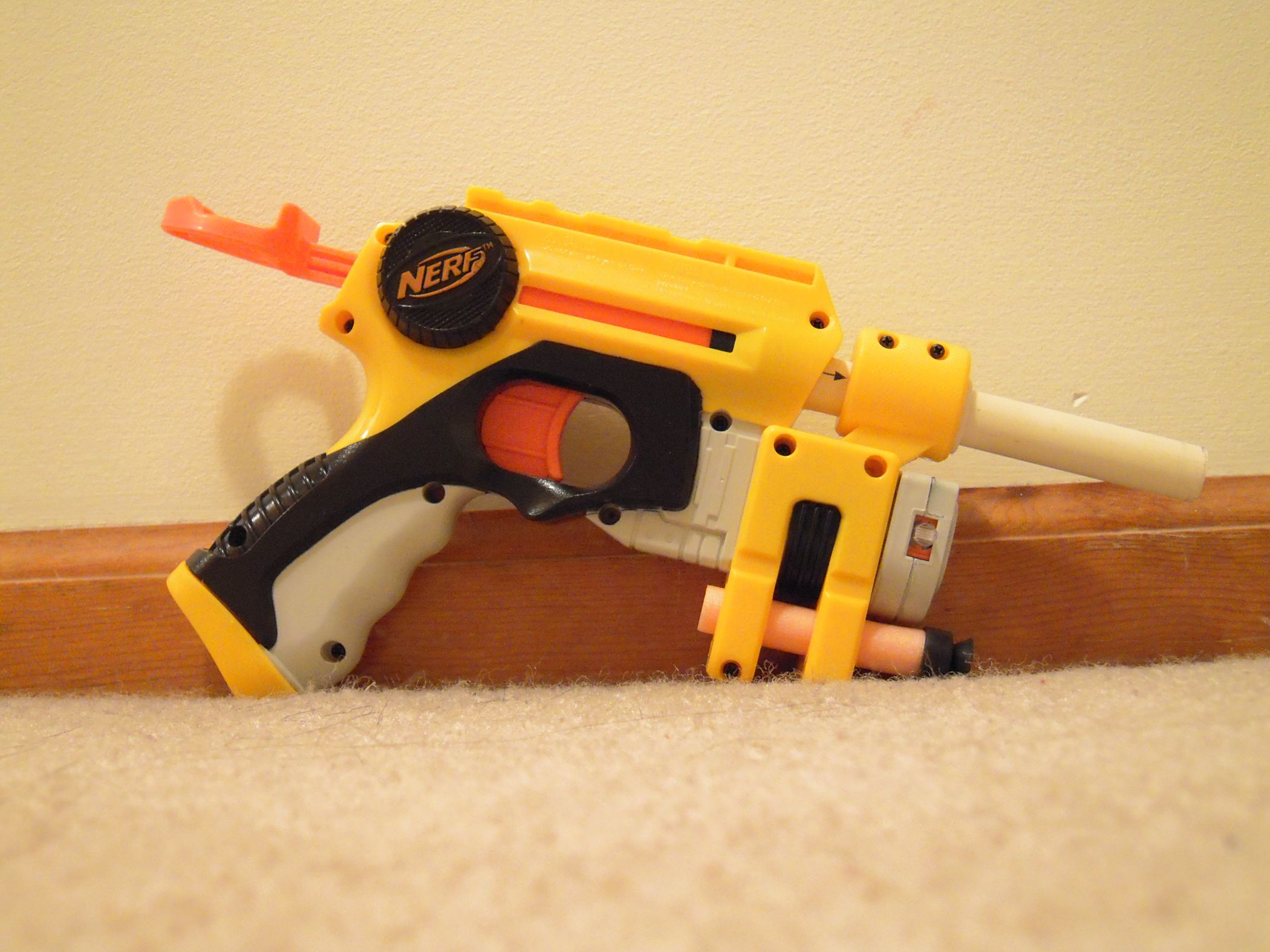 How to Mod Your Nerf NiteFinder: Reinforce and New Spring - Instructables