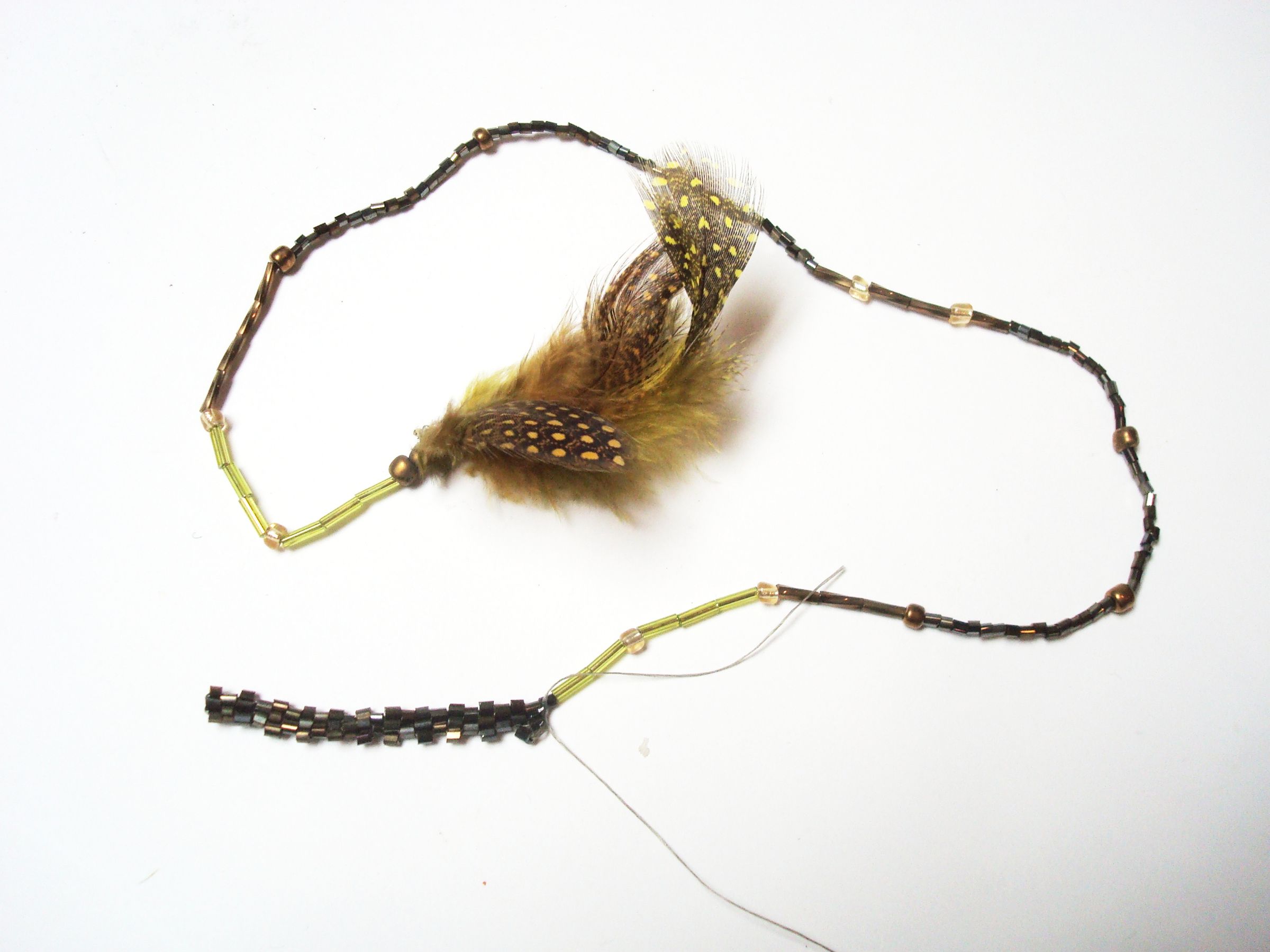 Bead and Feather Strand Hairclip : 5 Steps (with Pictures) - Instructables