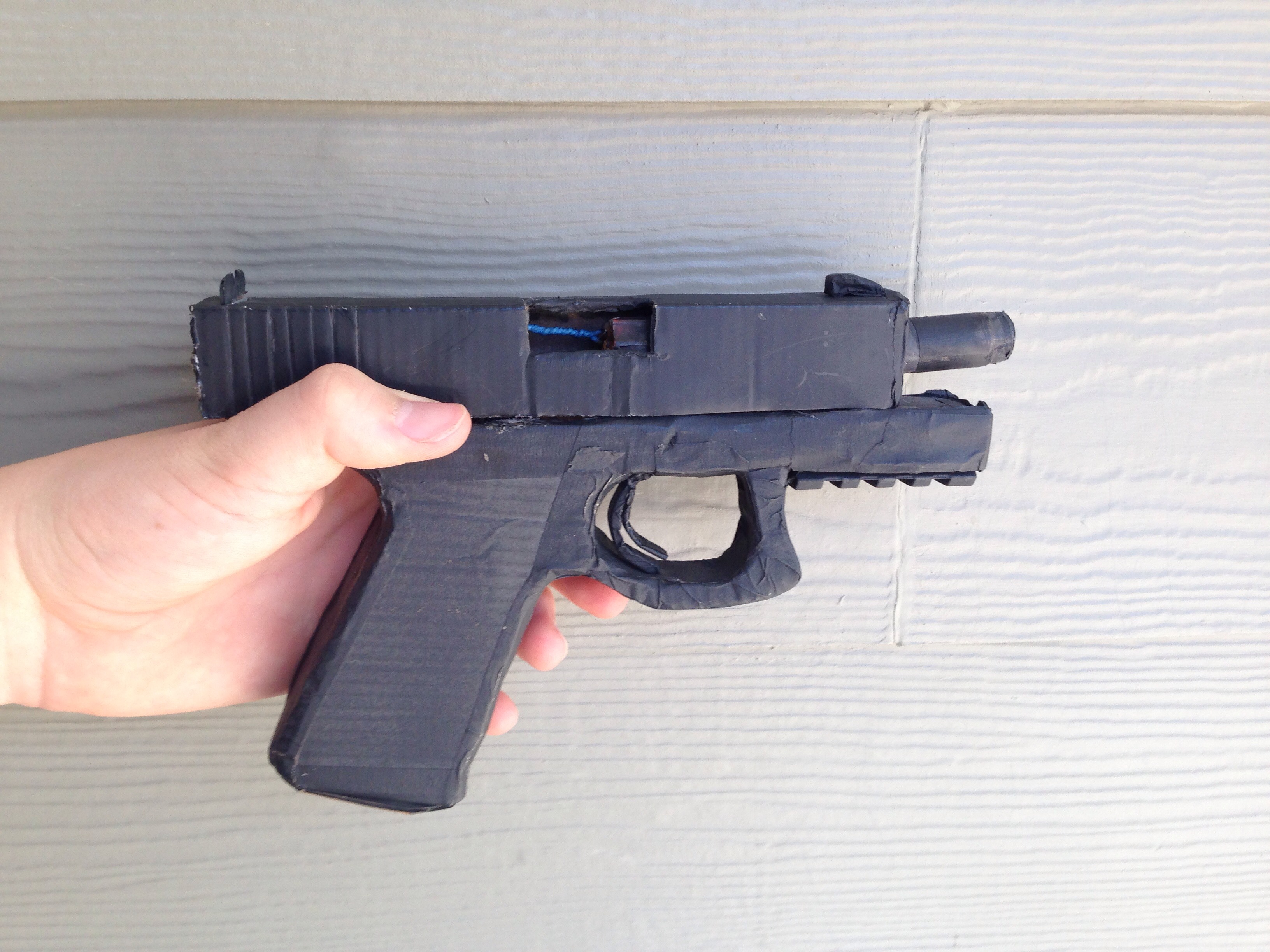 Make a Cardboard Glock With Working Parts : 9 Steps - Instructables