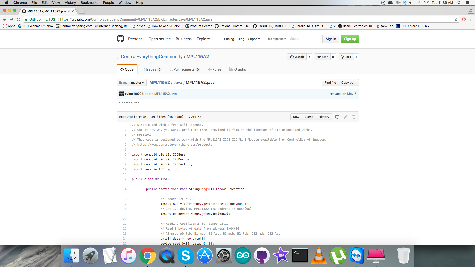 Using Raspberry Pi, Measure Altitude, Pressure, and Temperature With MPL3115A2 : 6 Steps ...