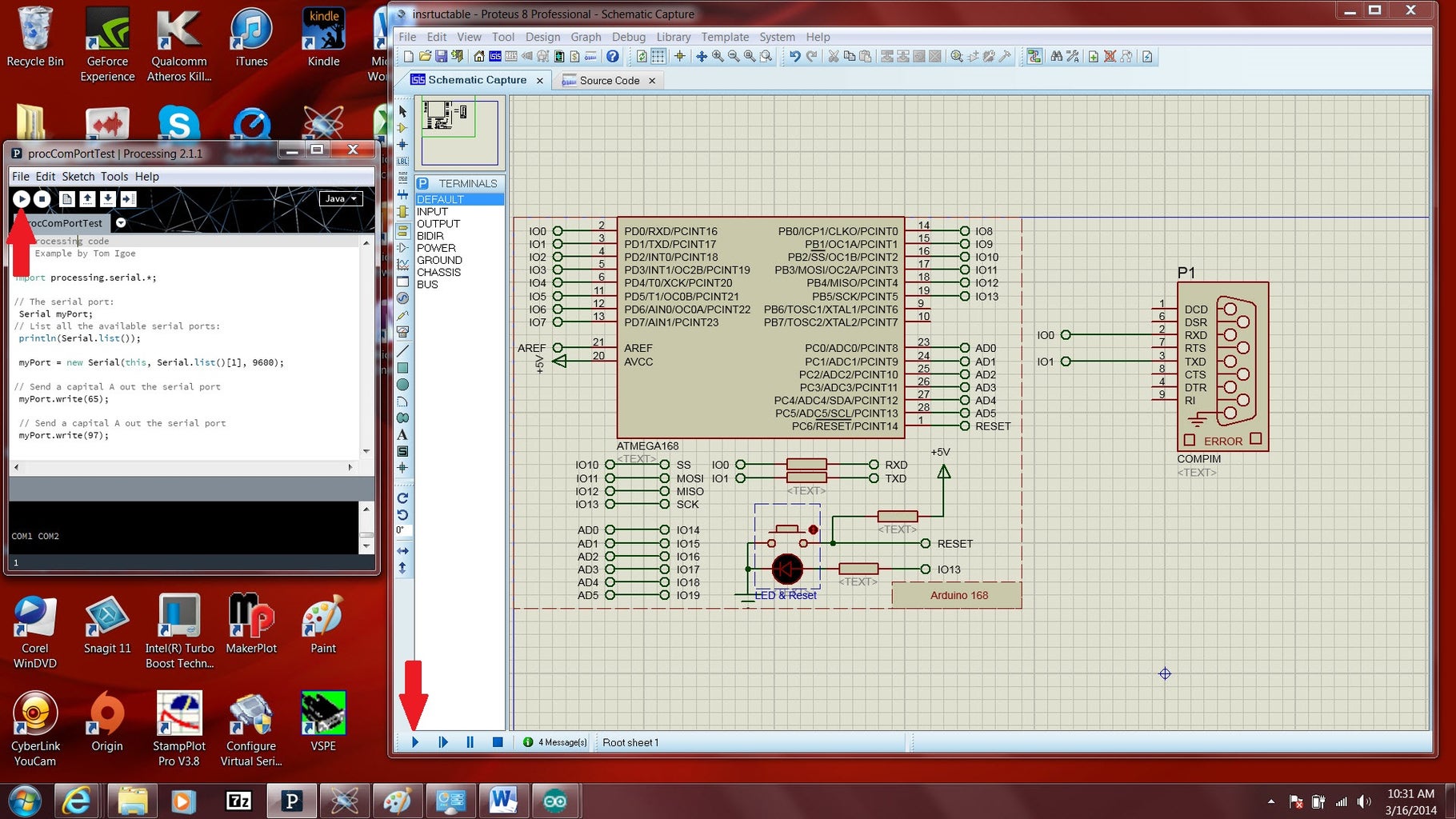 Processing Using The Proteus Arduino Model 10 Steps Instructables
