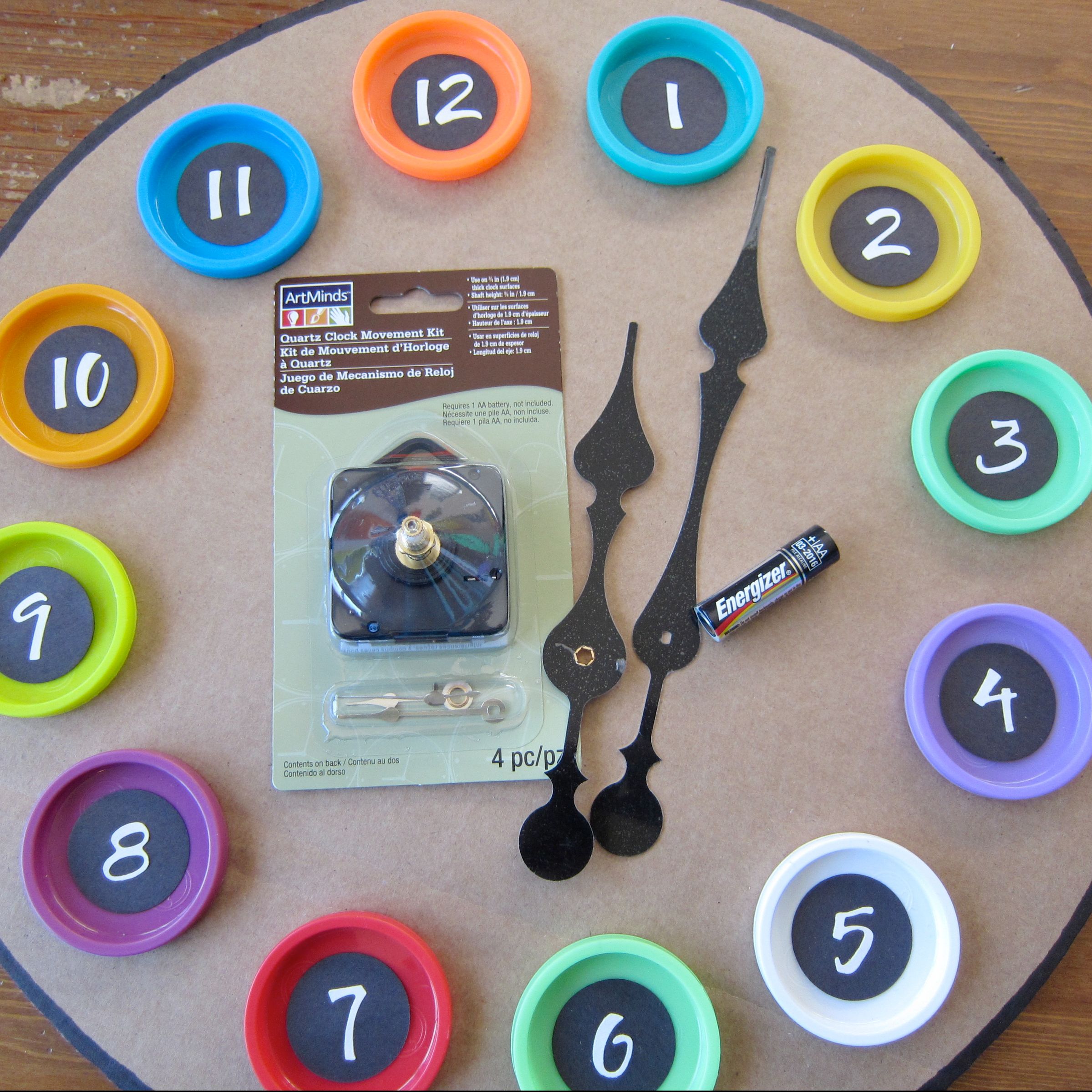 Play-Doh Lid Clock : 6 Steps (with Pictures) - Instructables