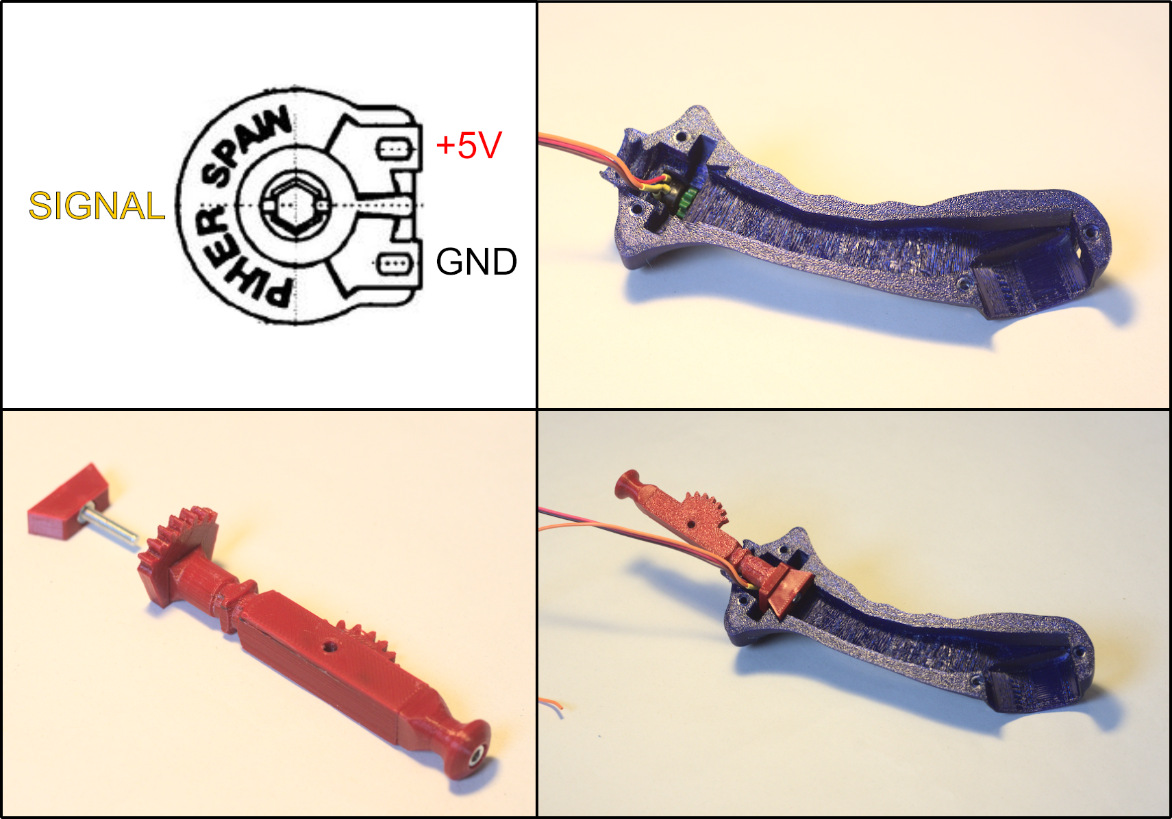 3D Printed USB Flight Controller / Joystick With Four Axes : 12 Steps ...