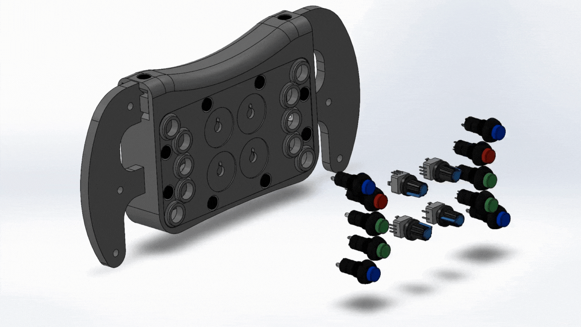 How to Make a 3D Printed DIY Formula Steering Wheel : 8 Steps (with ...